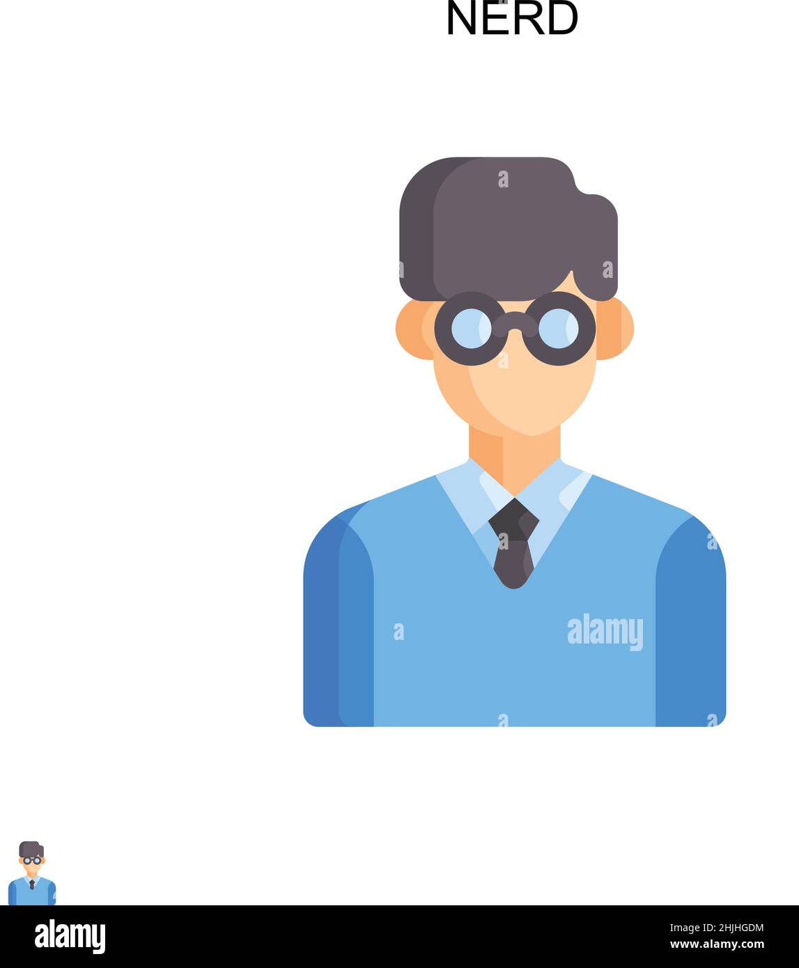 Nerd Simple vector icon. Illustration symbol design template for web ...