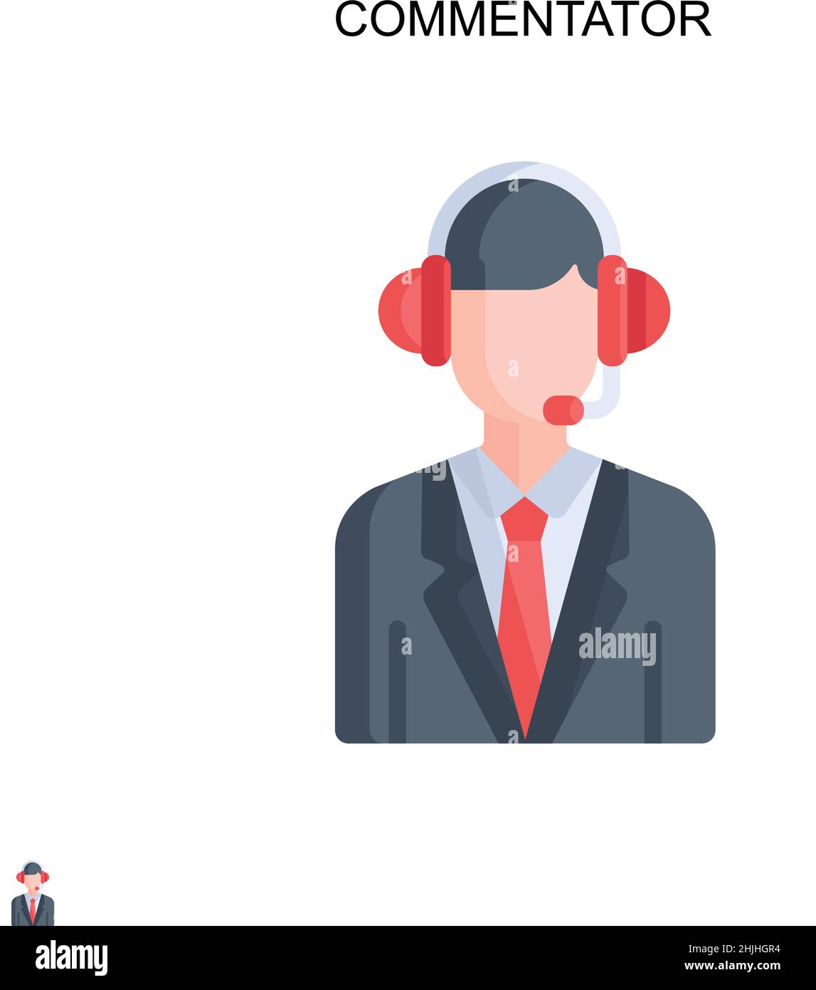 Commentator Simple vector icon. Illustration symbol design template for ...