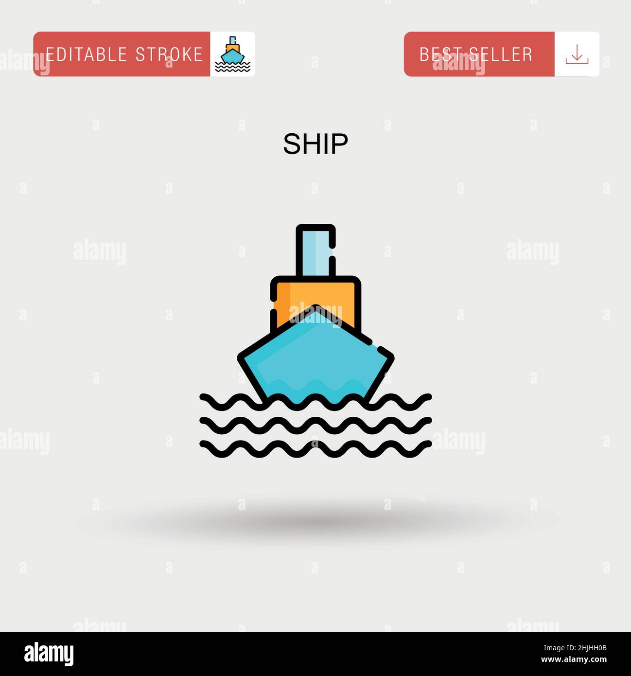 Ship Simple vector icon Stock Vector Image & Art - Alamy