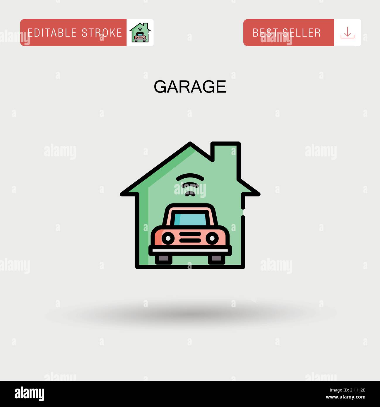 Garage Simple vector icon Stock Vector Image & Art - Alamy