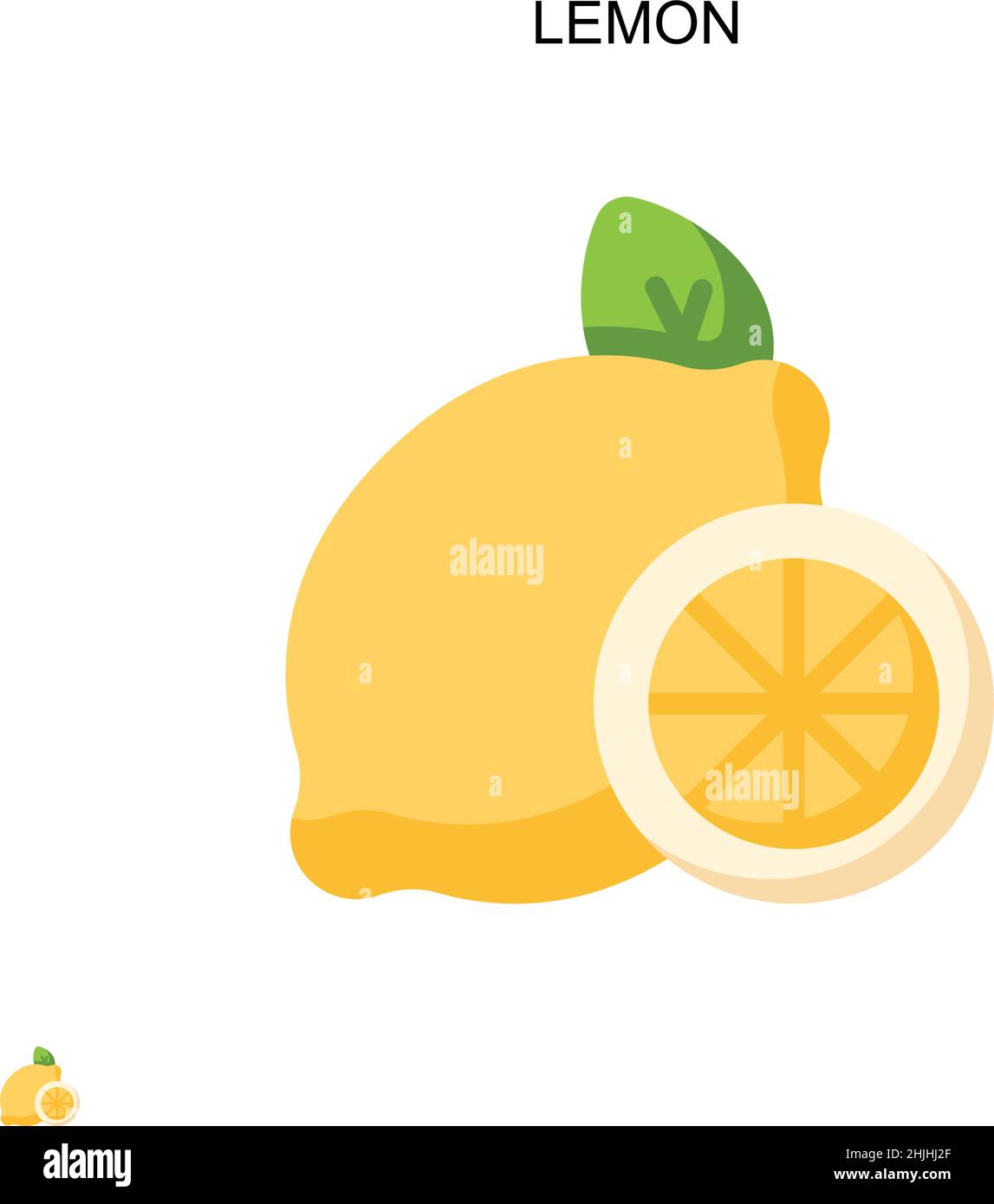 Lemon Simple vector icon. Illustration symbol design template for web ...