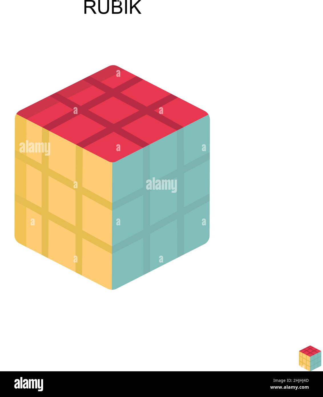 Rubik Simple vector icon. Illustration symbol design template for web ...