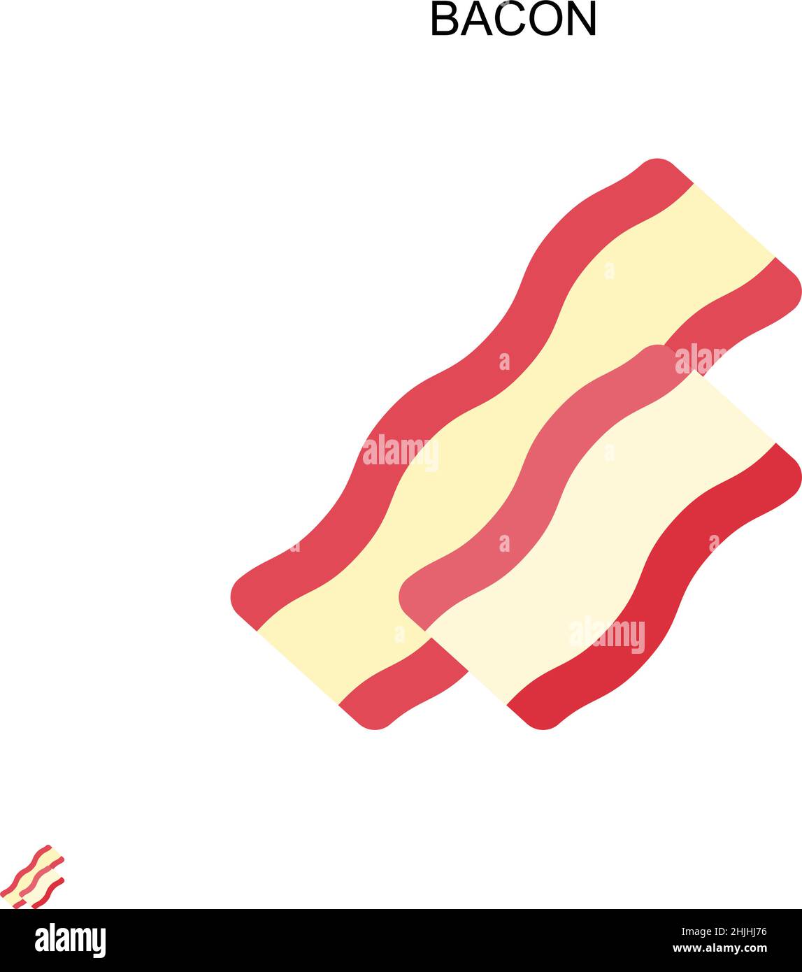 Bacon Simple vector icon. Illustration symbol design template for web ...