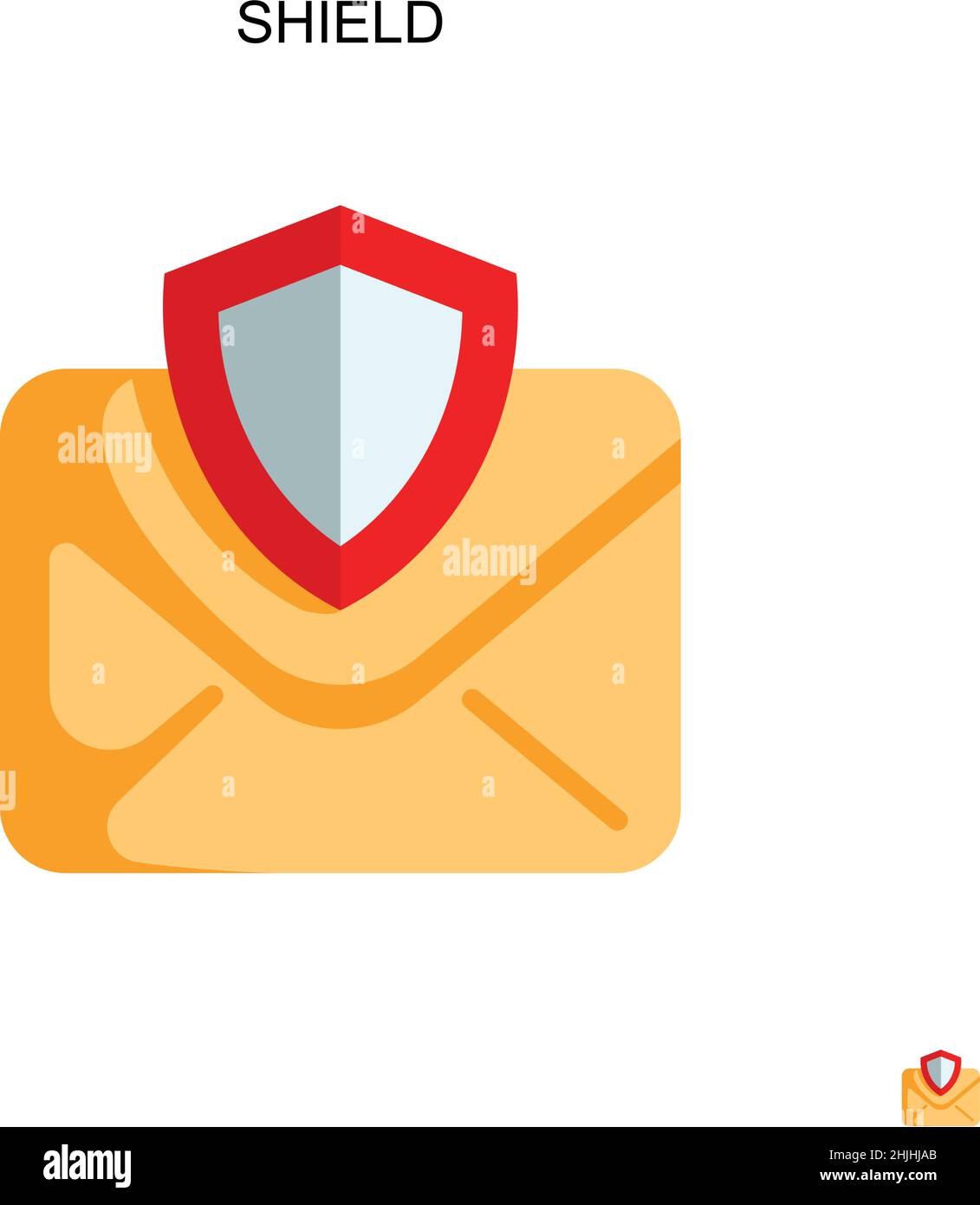 Shield Simple vector icon. Illustration symbol design template for web ...