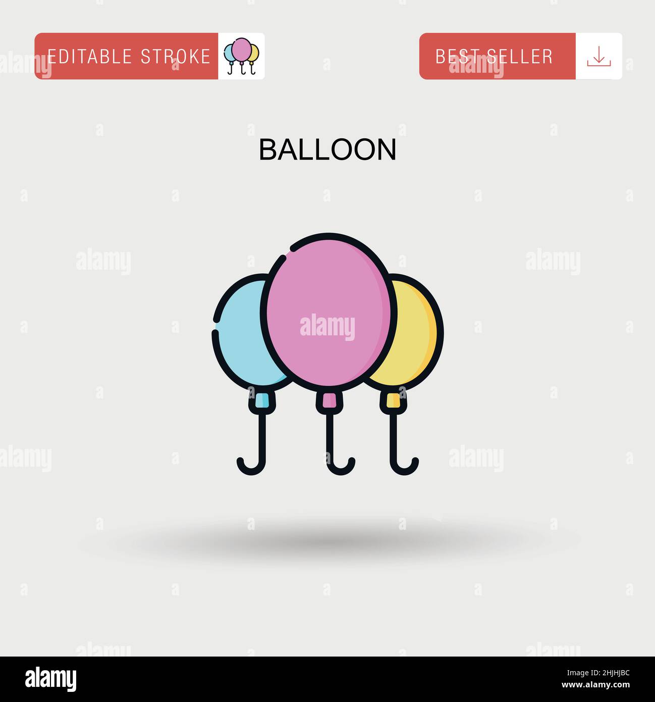 Balloon Simple vector icon Stock Vector Image & Art - Alamy