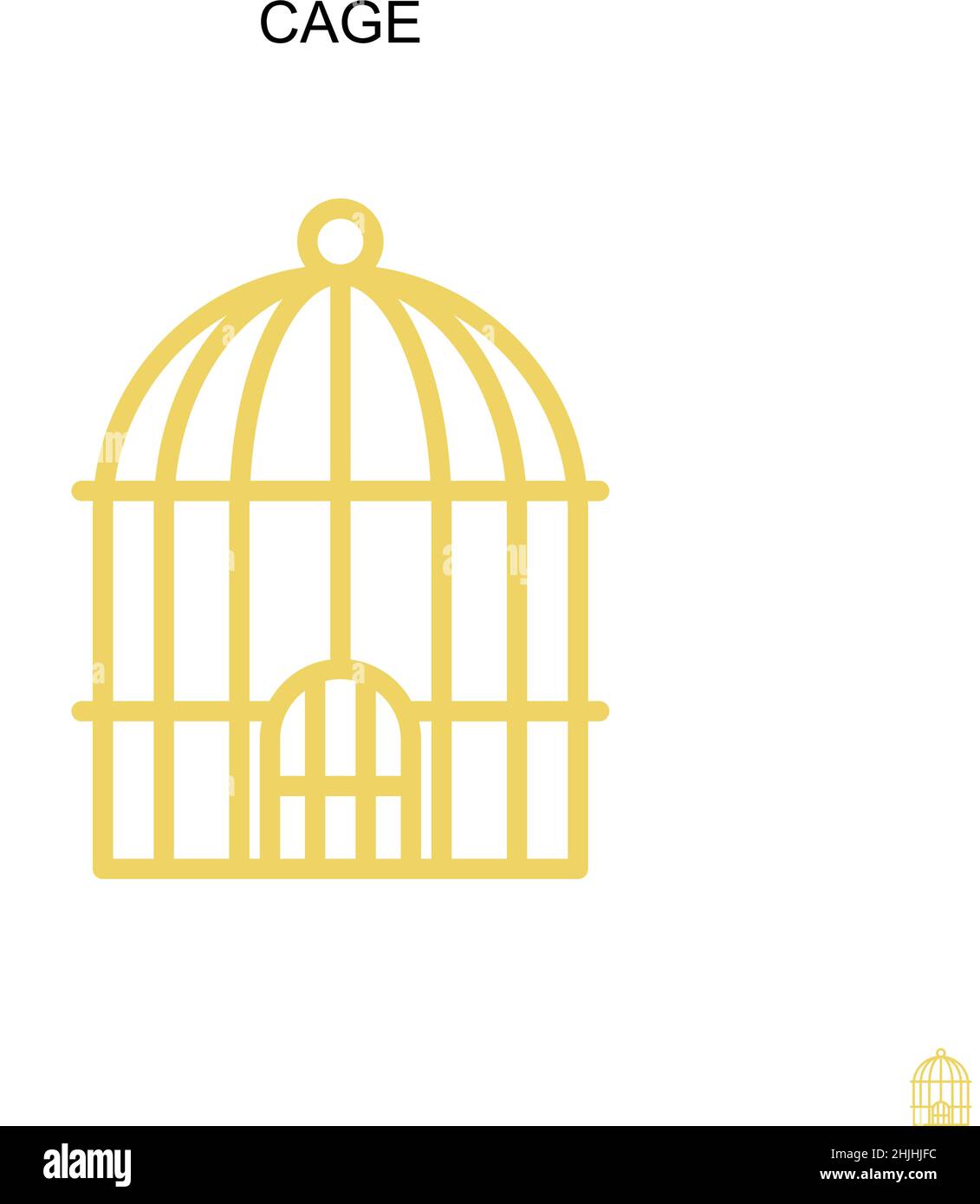 Cage Simple vector icon. Illustration symbol design template for web ...