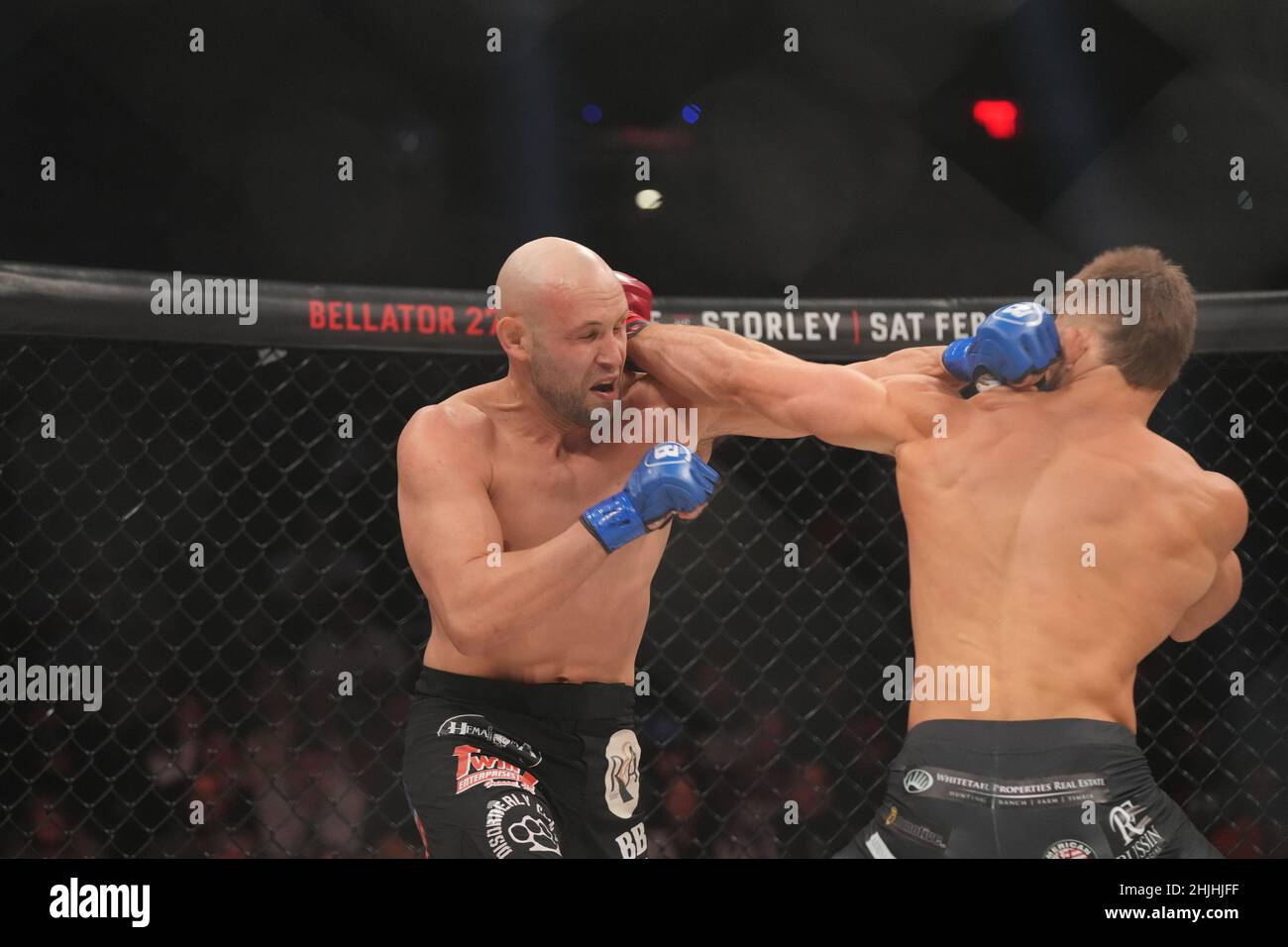 PHOENIX, AZ - JANUARY 29: (R-L) Dalton Rosta battles Duane Johnson in ...