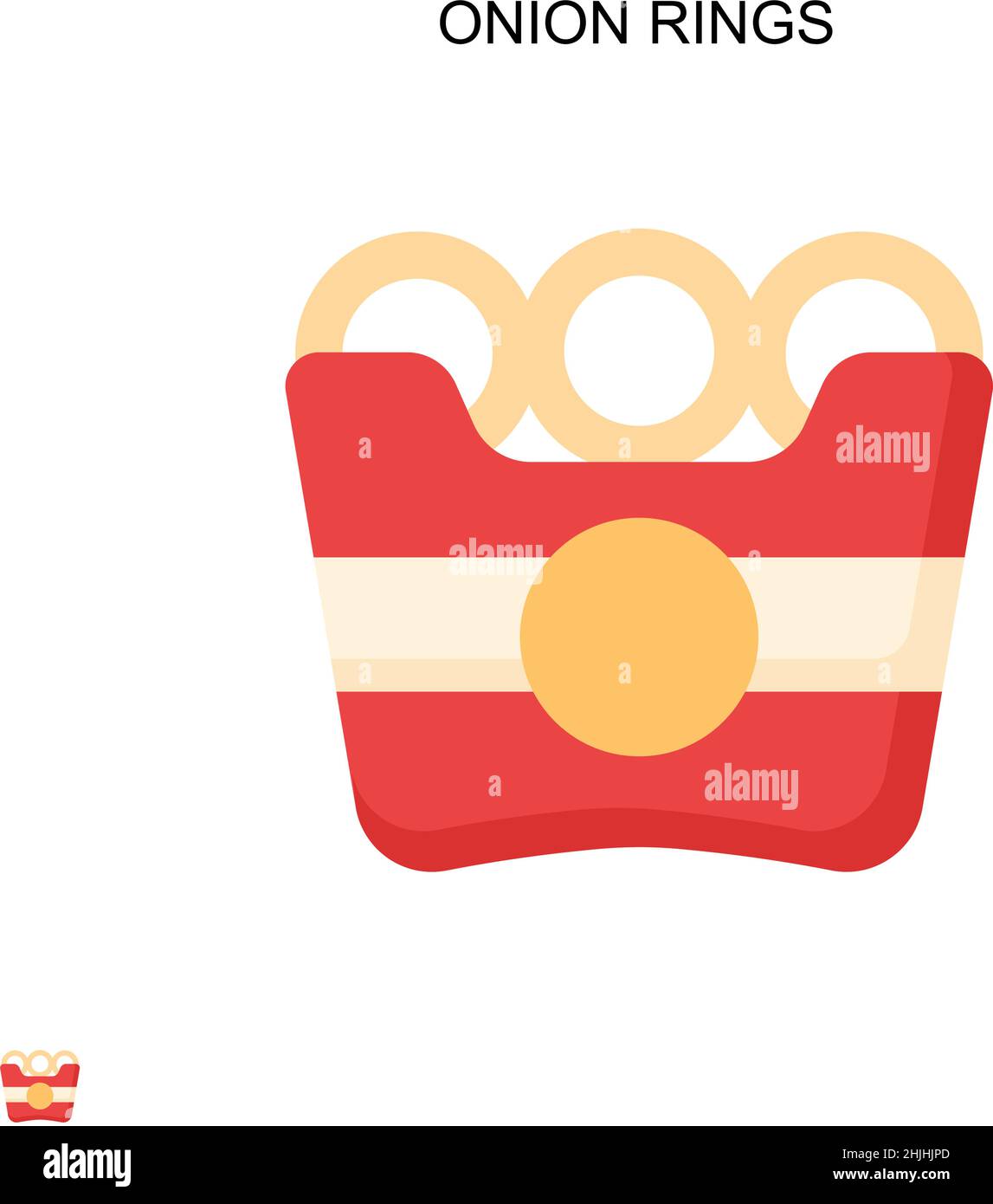 Onion rings Simple vector icon. Illustration symbol design template for ...