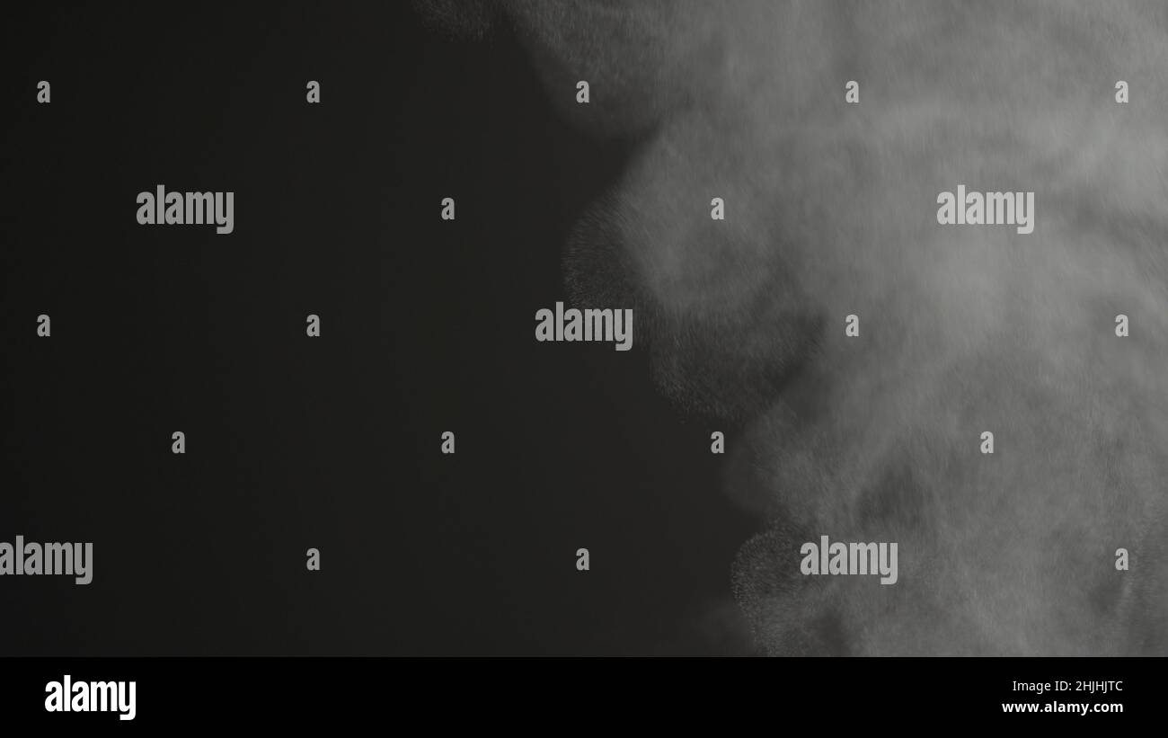 Steam rising over black background, wide photo Stock Photo - Alamy