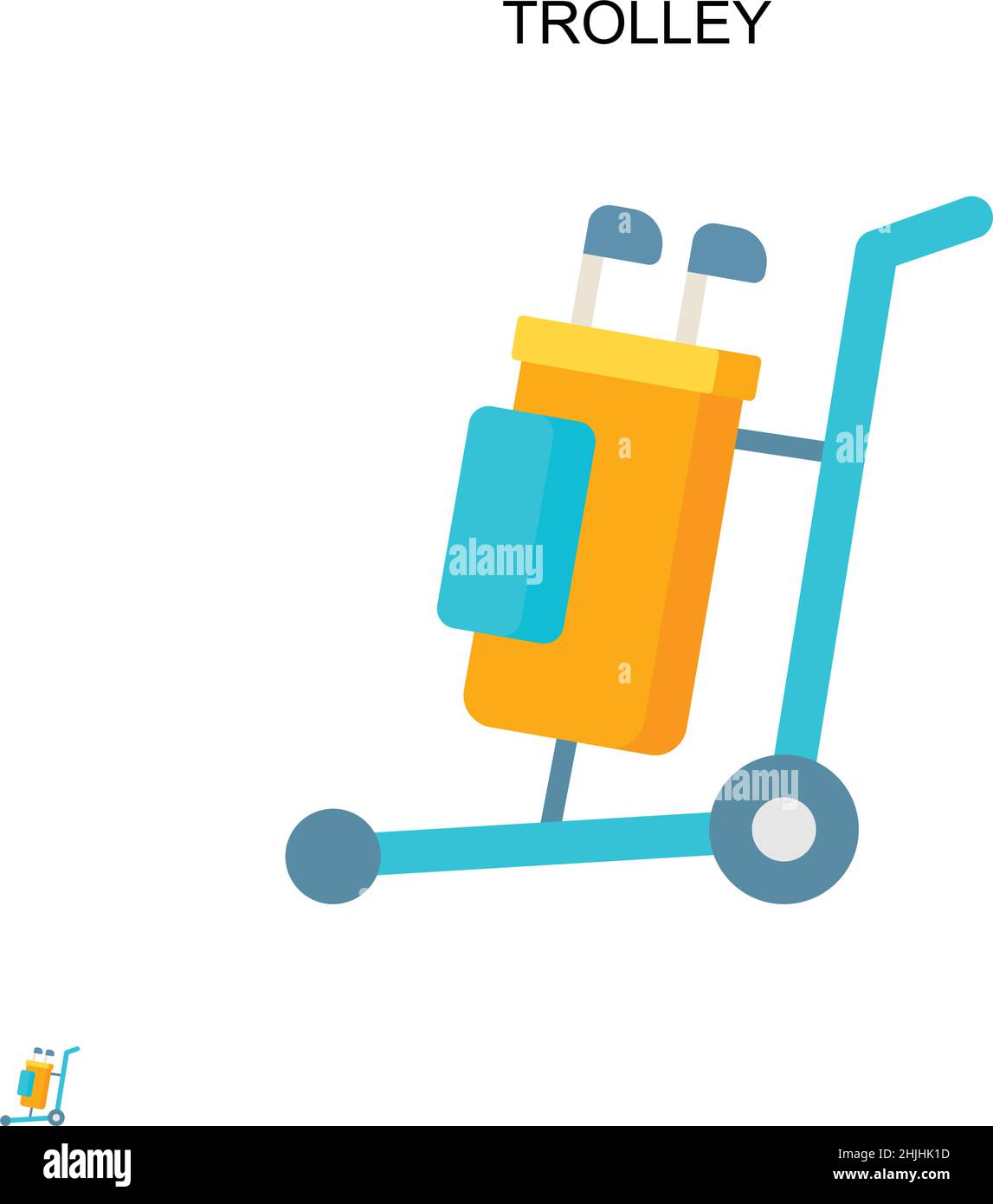 Trolley Simple vector icon. Illustration symbol design template for web ...