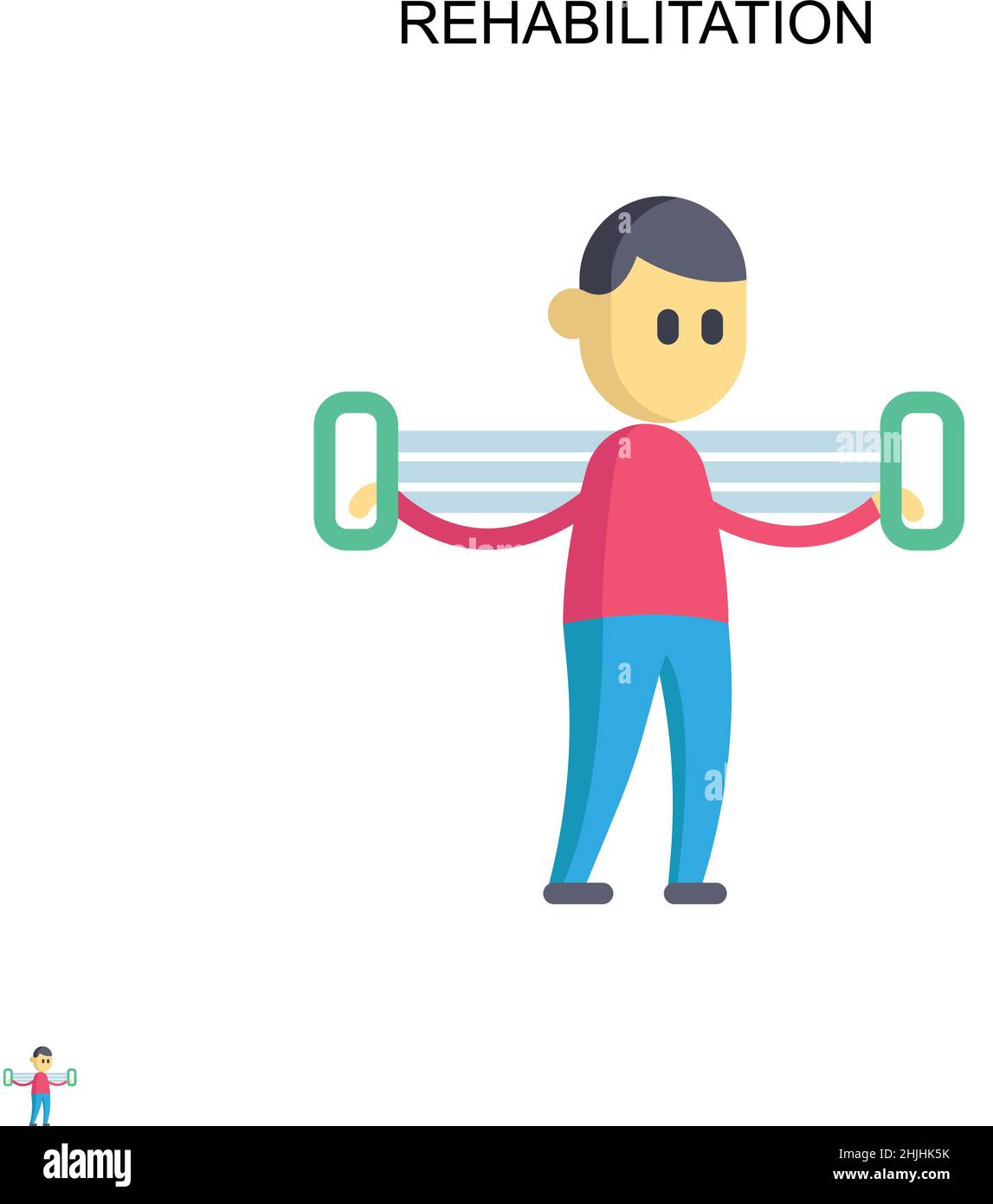 Rehabilitation Simple vector icon. Illustration symbol design template ...