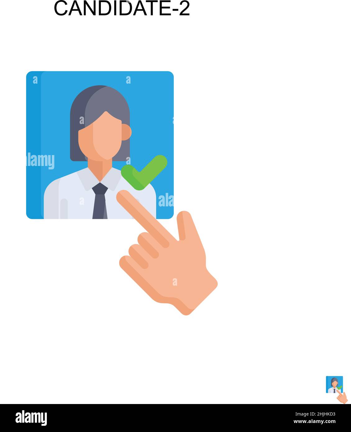 Candidate-2 Simple vector icon. Illustration symbol design template for web mobile UI element ...