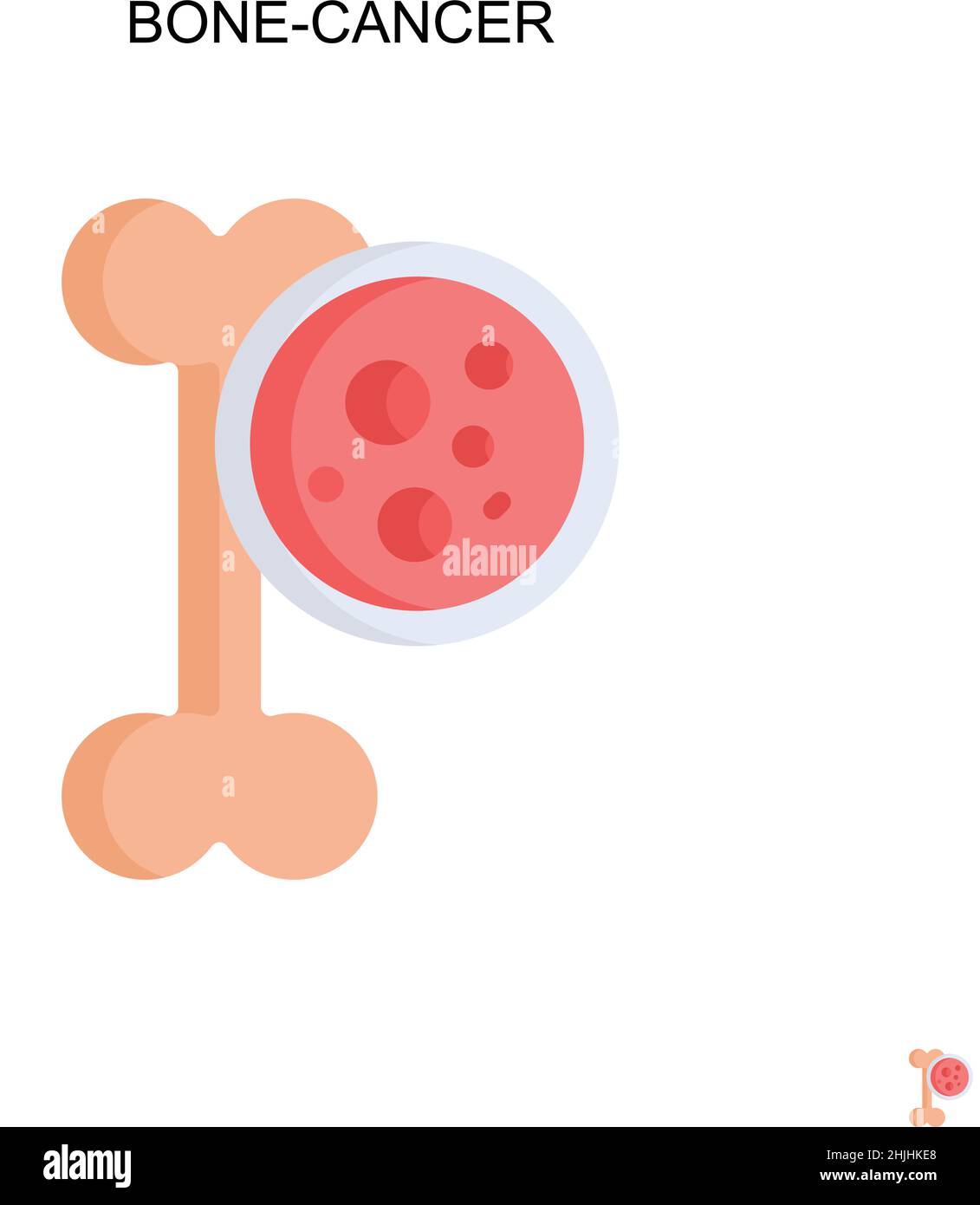 Bone-cancer Simple vector icon. Illustration symbol design template for ... Bone-cancer Simple vector icon. Illustration symbol design template for ...