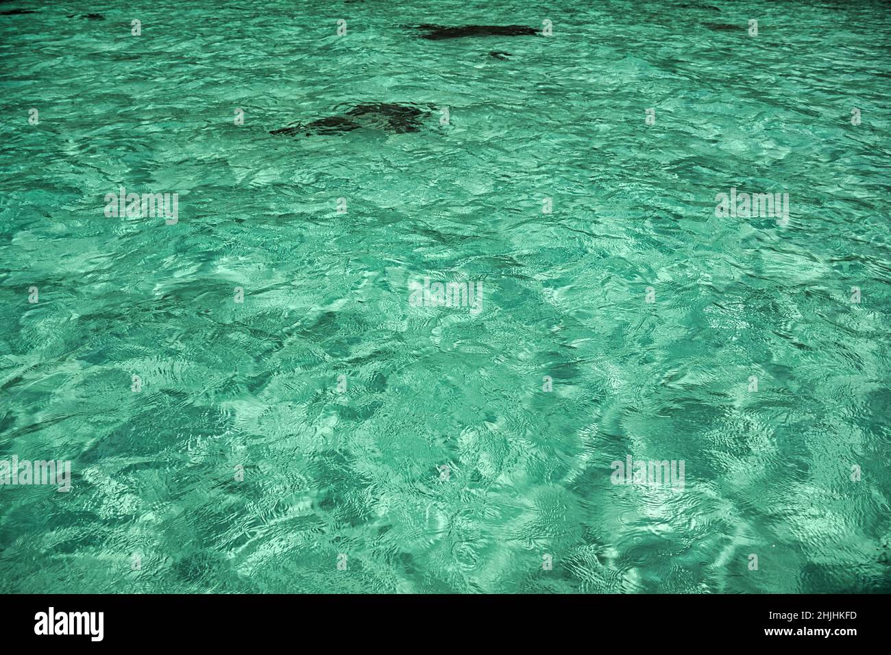 Turquoise crystal clear water on the shores of the magical island Koh ...