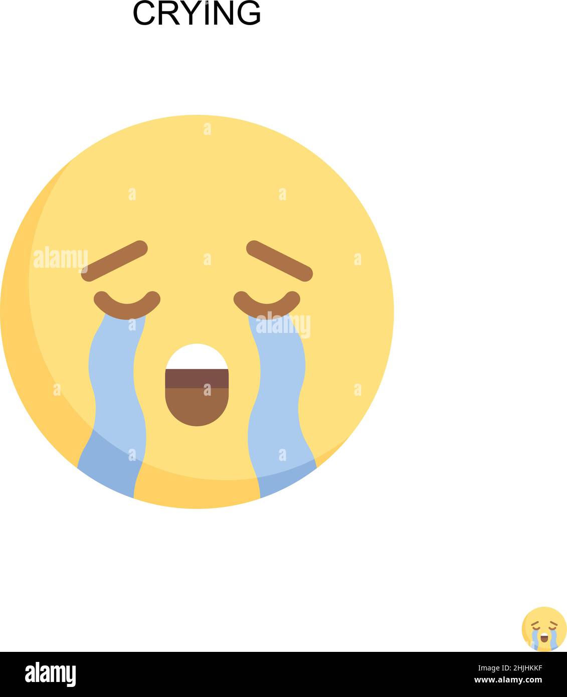 Crying Simple Vector Icon Illustration Symbol Design Template For Web Mobile Ui Element Stock