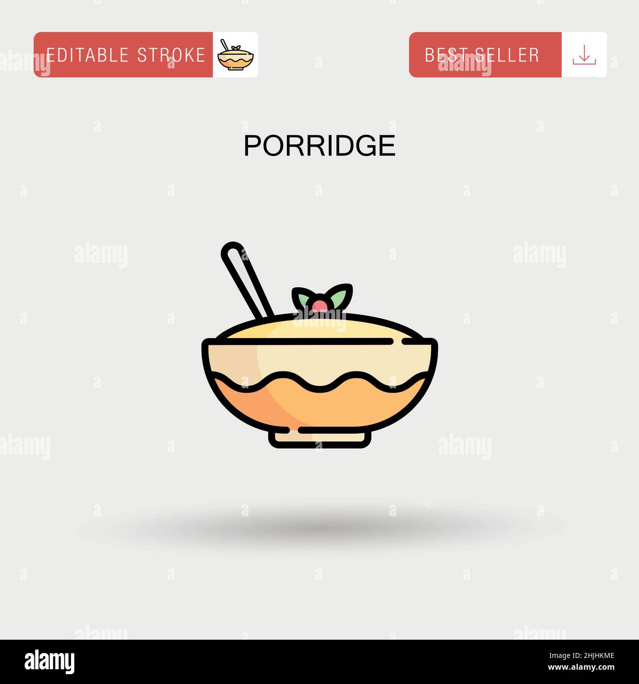 Dish of porridge Stock Vector Images - Alamy