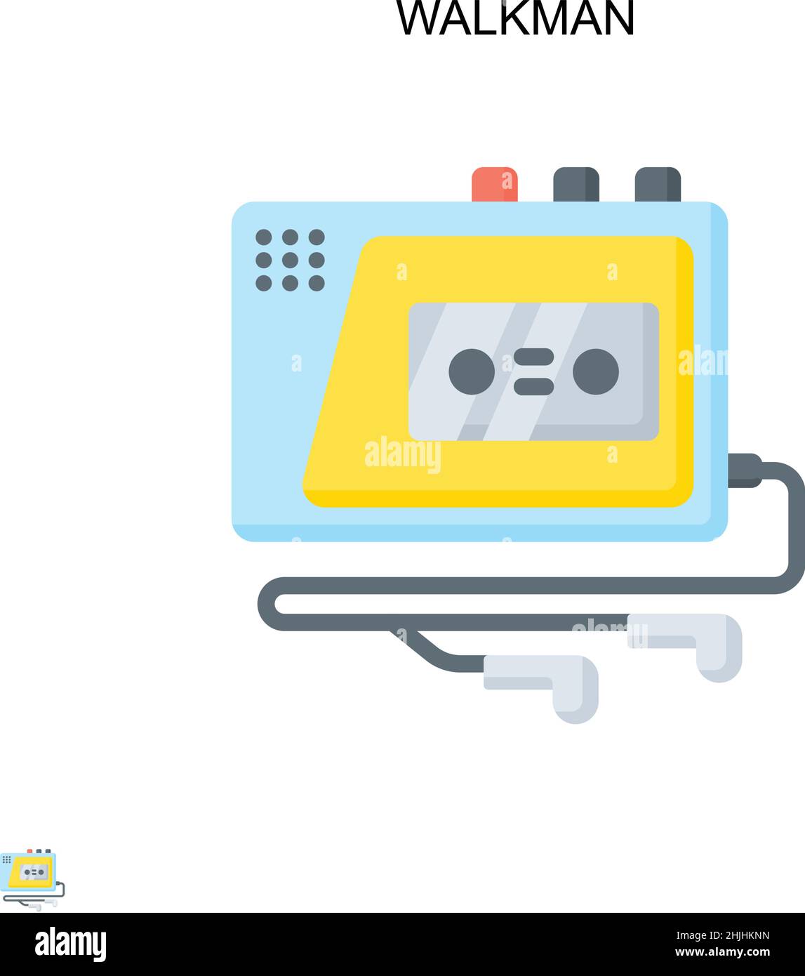 Walkman Simple vector icon. Illustration symbol design template for web ...
