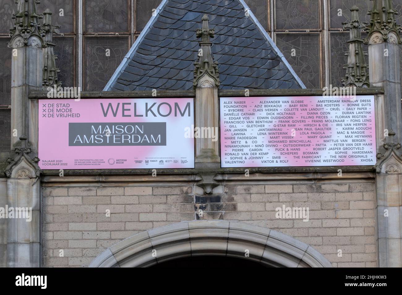 Billboard Above The Entrance Of The Maison Exhibition At Amsterdam At ...