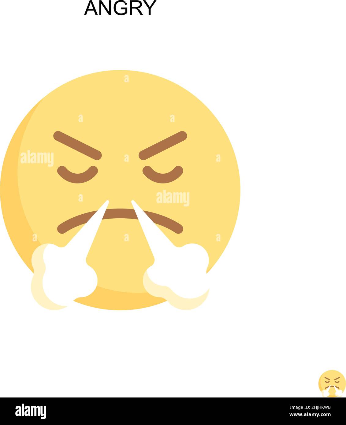 Angry Simple vector icon. Illustration symbol design template for web ...