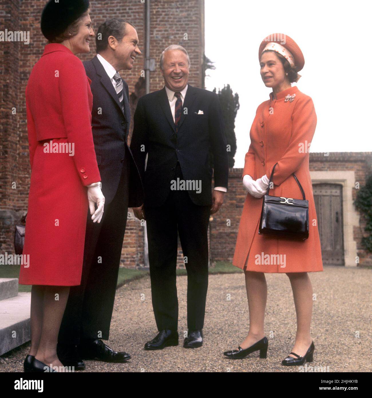 File photo dated 03/10/70 of Queen Elizabeth II with Prime Minister ...