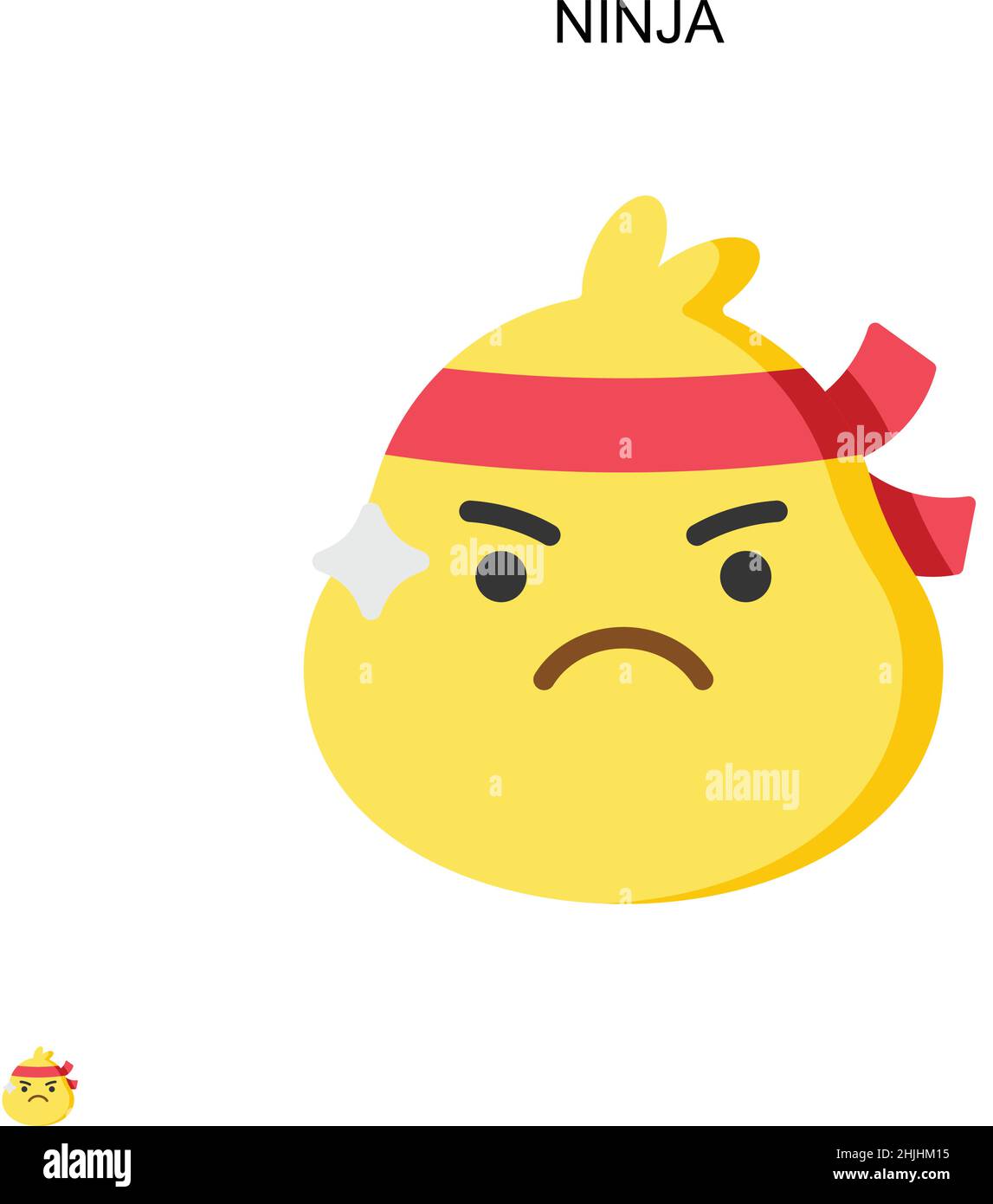 Ninja Simple vector icon. Illustration symbol design template for web ...