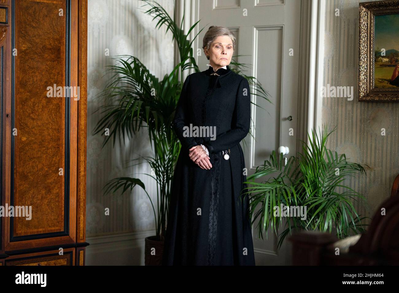DEBRA MONK in THE GILDED AGE (2022), directed by MICHAEL ENGLER. Credit ...