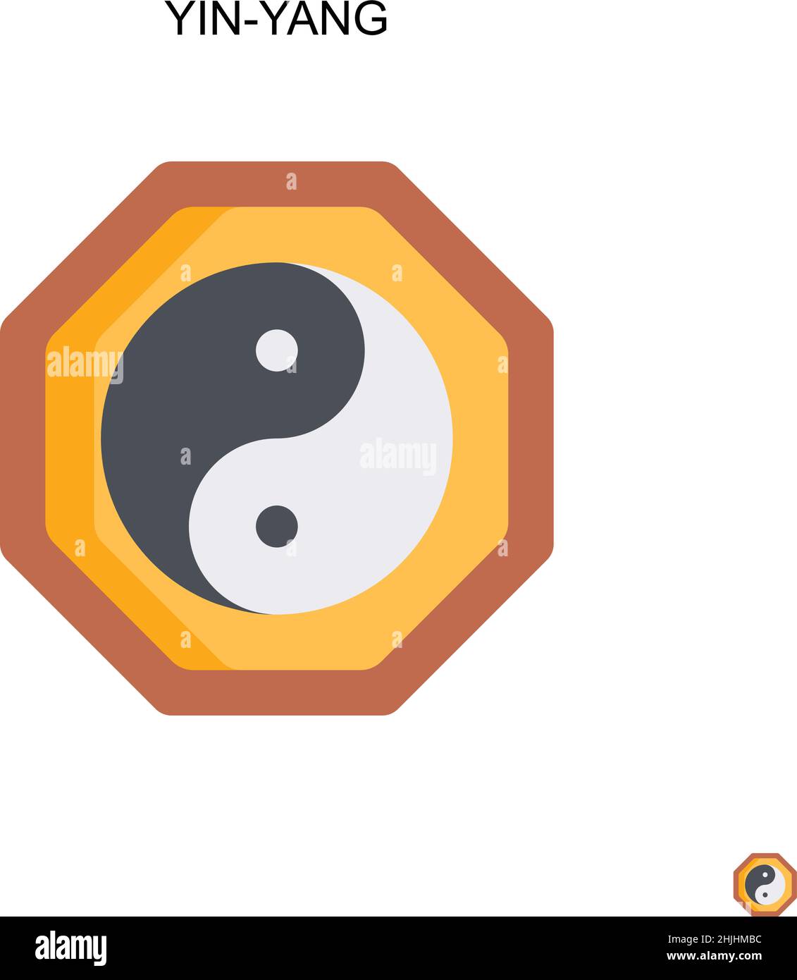 Yin-yang Simple vector icon. Illustration symbol design template for ...