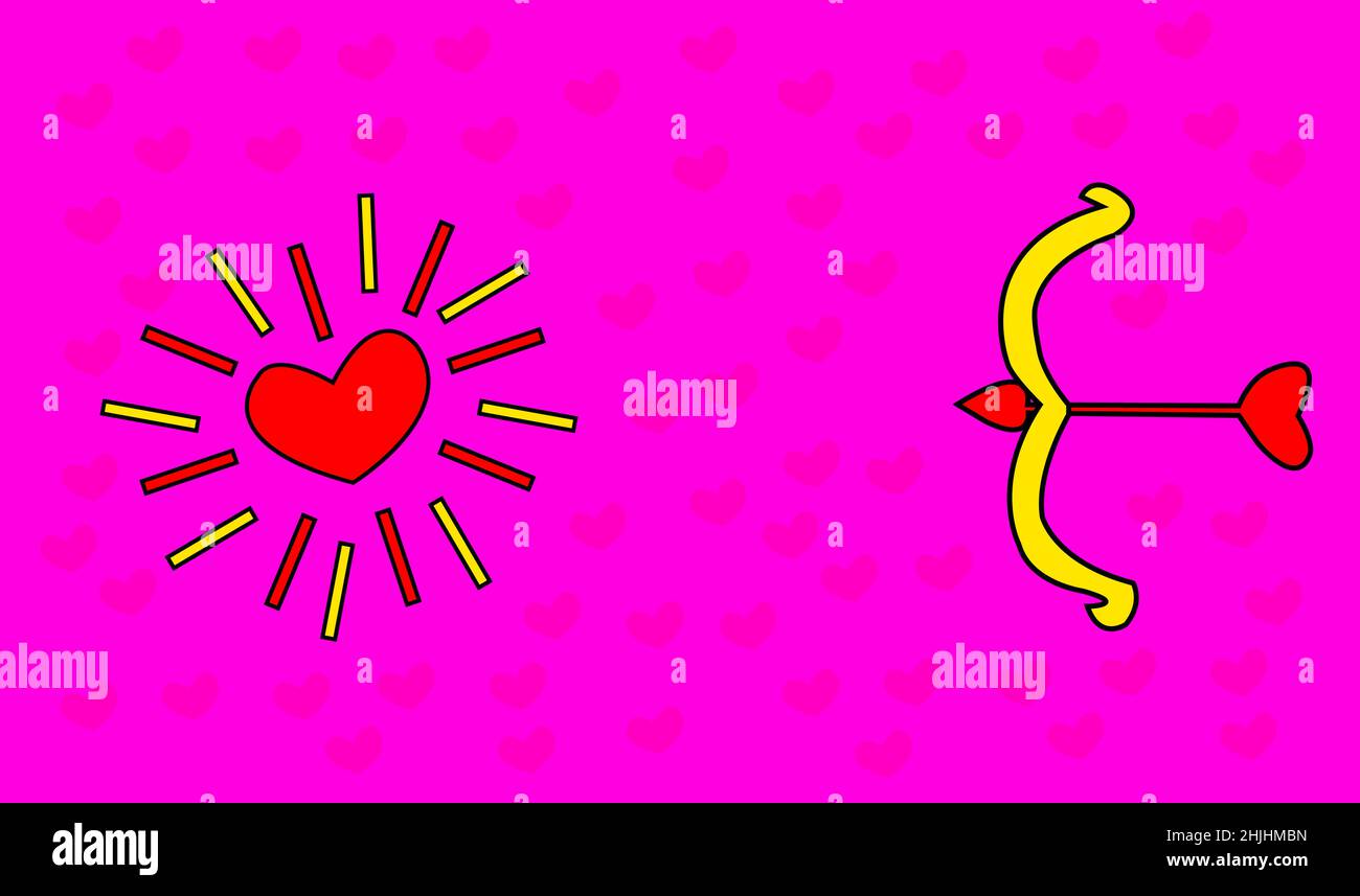 Illustration about making someone fall in love, love heart background ...