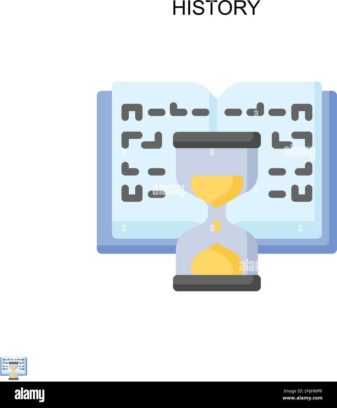 History Simple vector icon. Illustration symbol design template for web ...