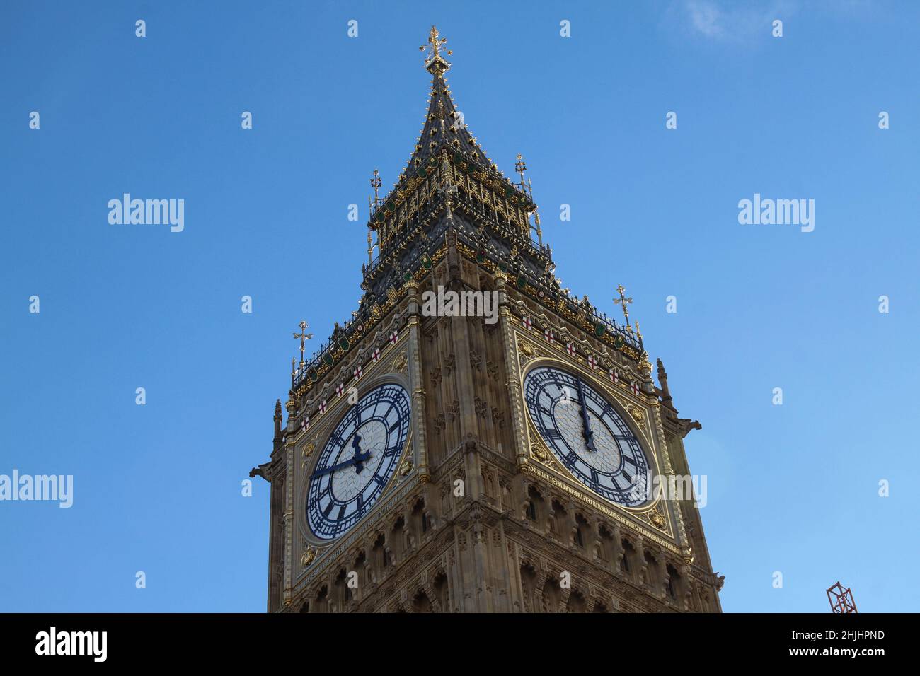 The Elizabeth Tower, commonly known as Big Ben seen unveiled after ...