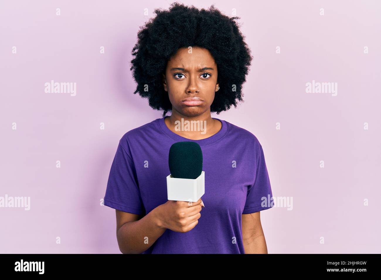 Black woman interview nervous hi-res stock photography and images - Alamy