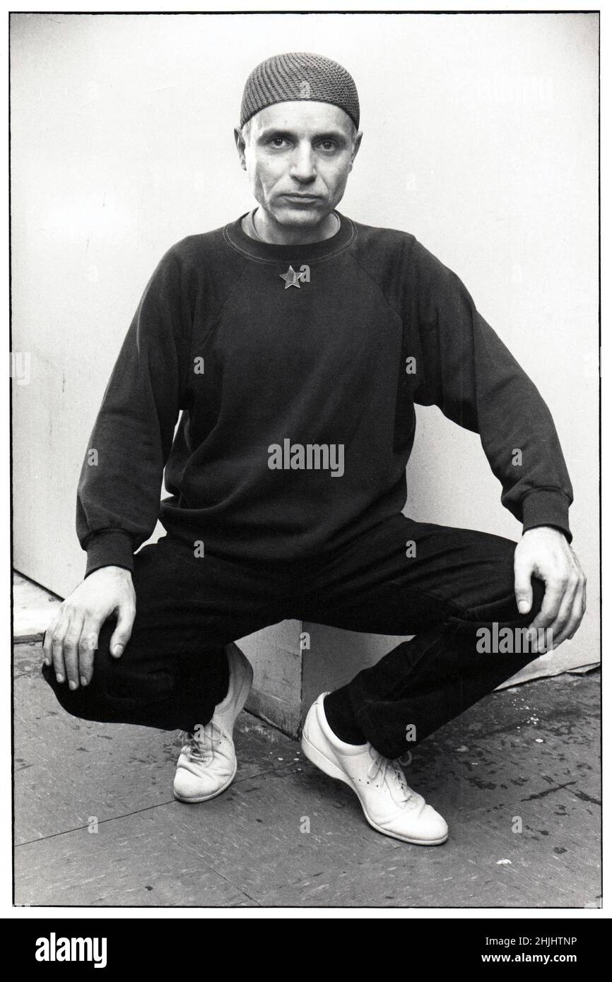 Posed portrait of the late jazz drummer & percussionist Paul Motian in ...
