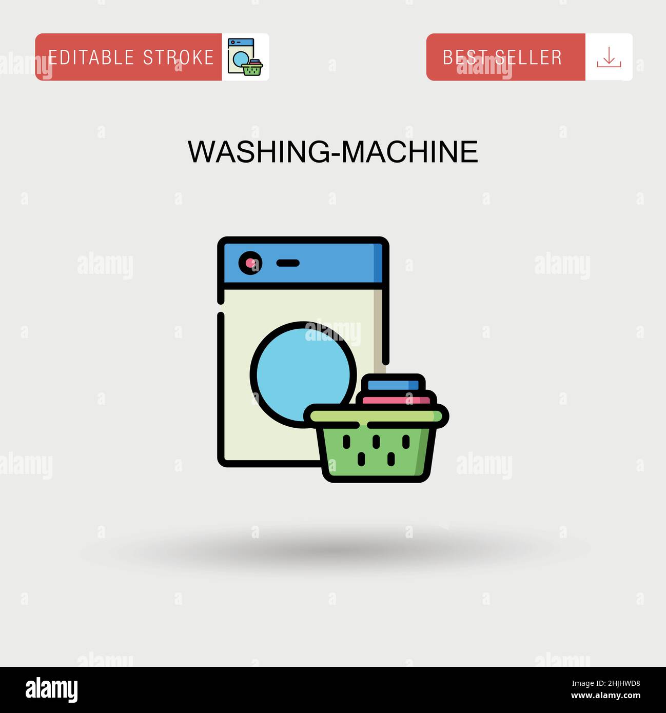 Washing-machine Simple vector icon Stock Vector Image & Art - Alamy