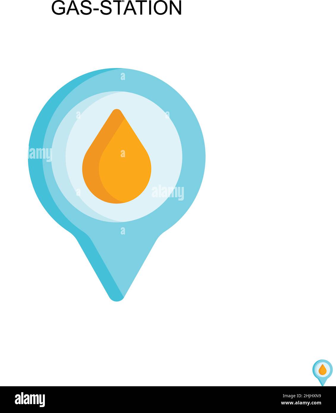 Gas-station Simple vector icon. Illustration symbol design template for ...