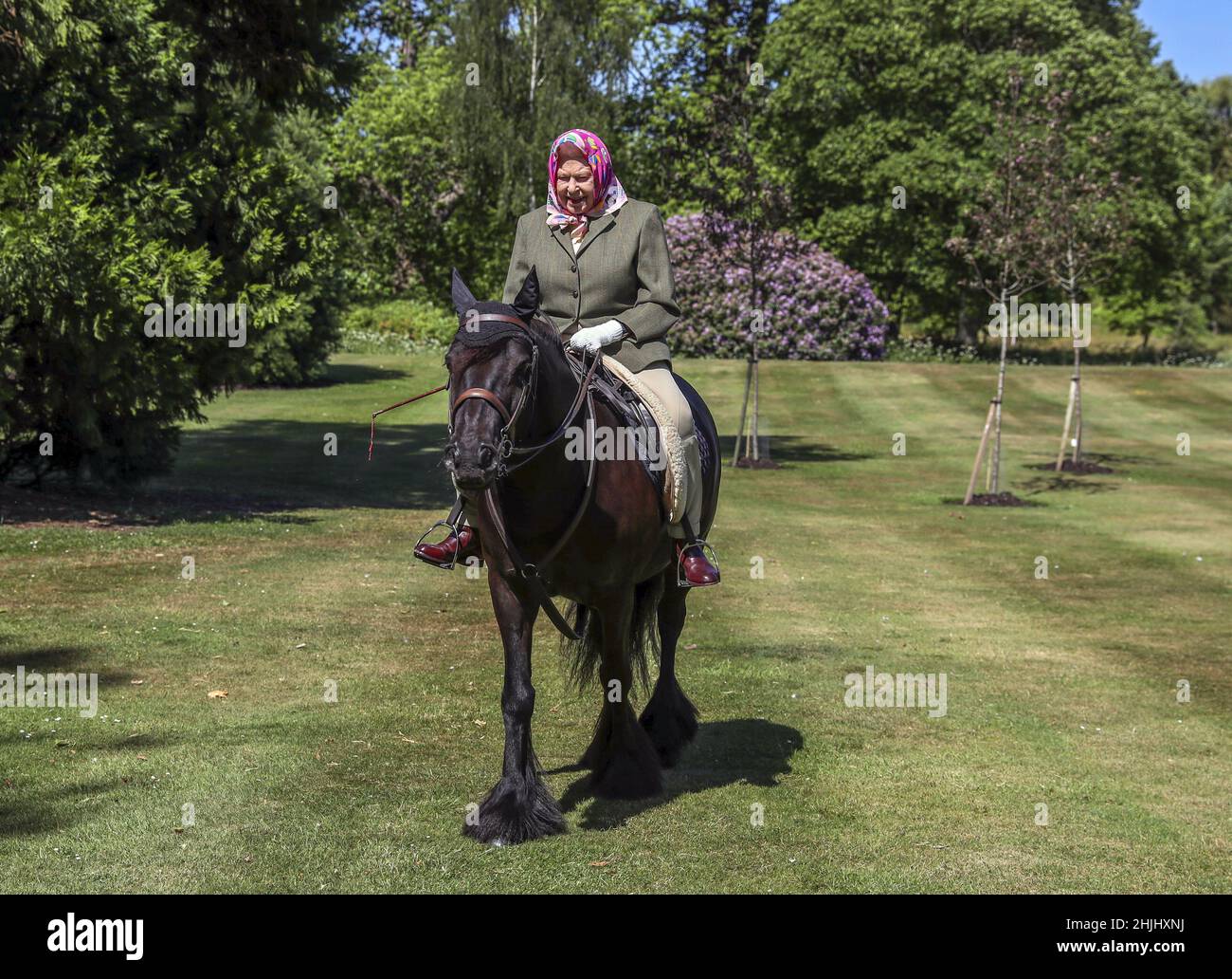 Queen elizabeth riding pony 2020 hi-res stock photography and images ...