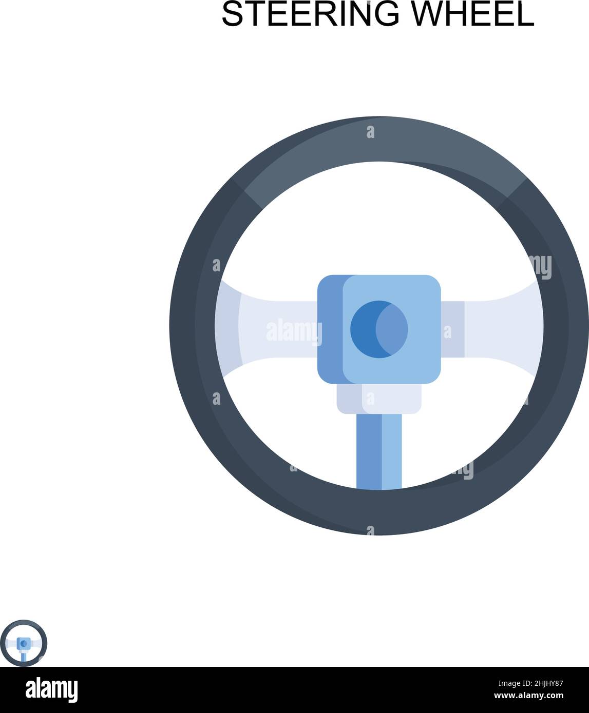 Steering wheel Simple vector icon. Illustration symbol design template ...