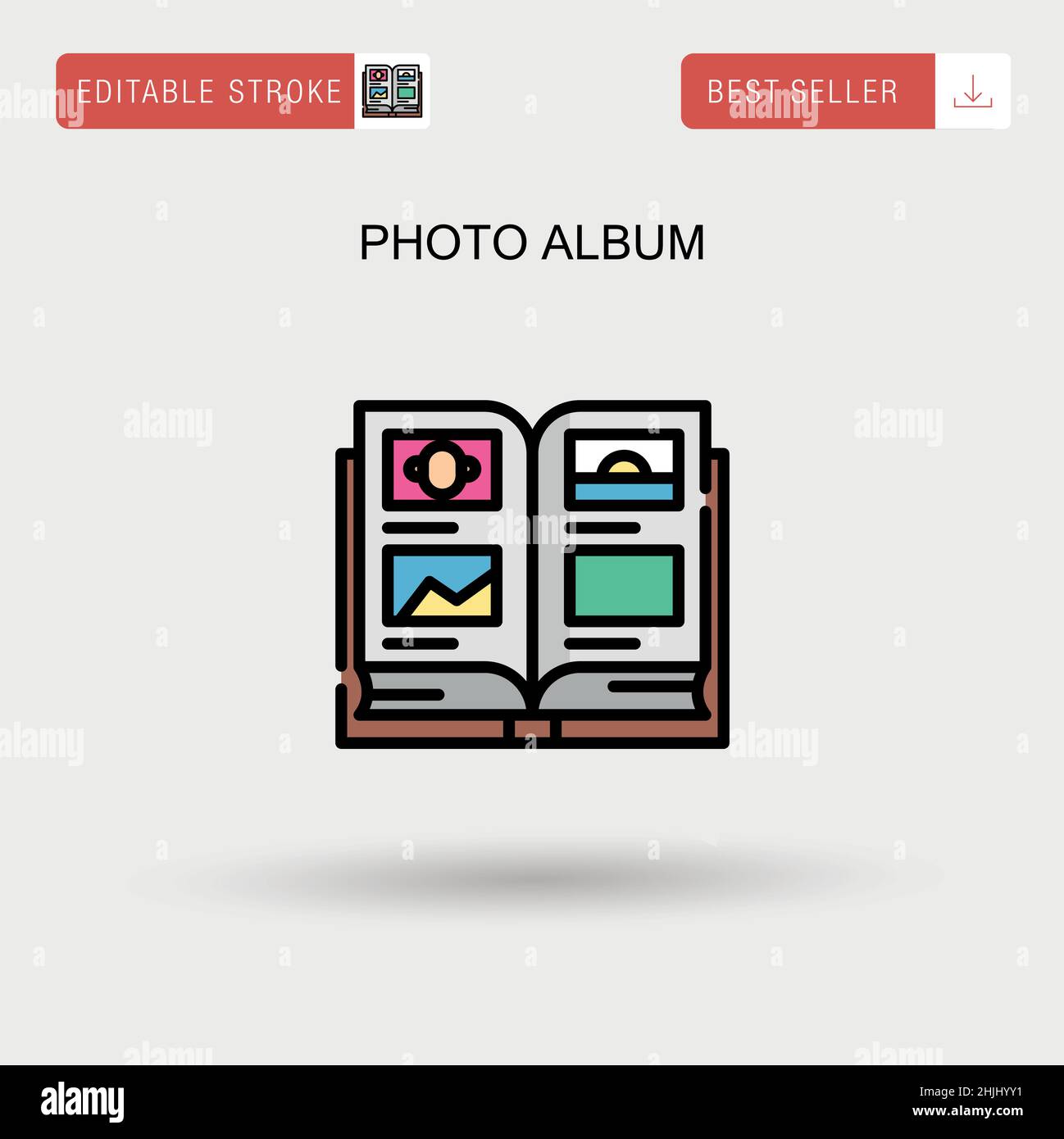 Blank family photo album Stock Vector Images - Alamy