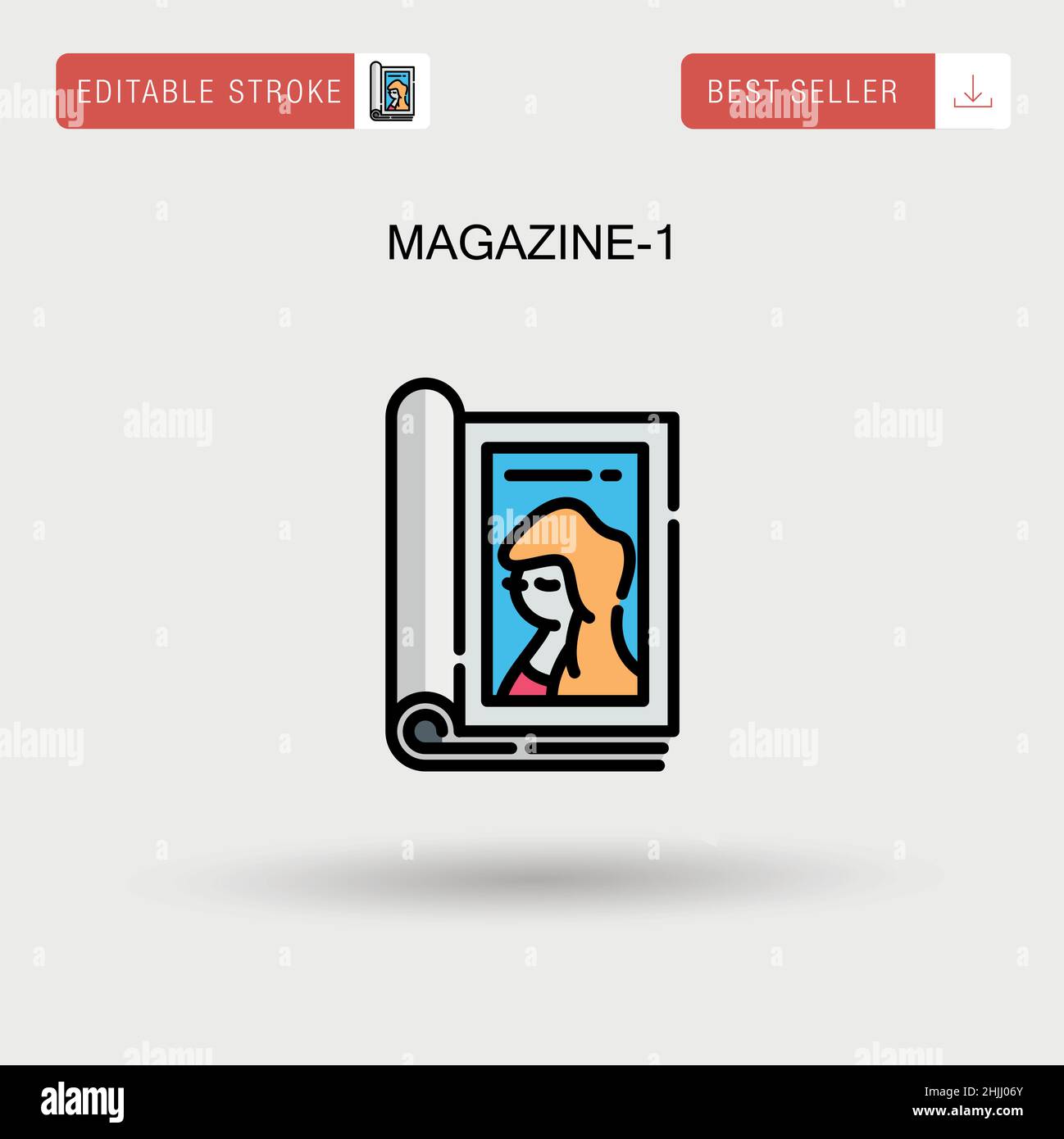 Magazine-1 Simple vector icon Stock Vector Image & Art - Alamy