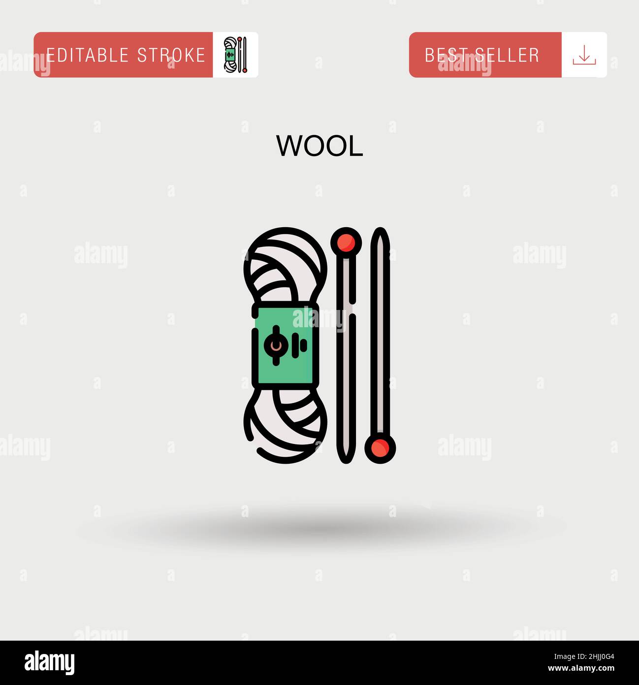Wool Simple vector icon Stock Vector Image & Art - Alamy