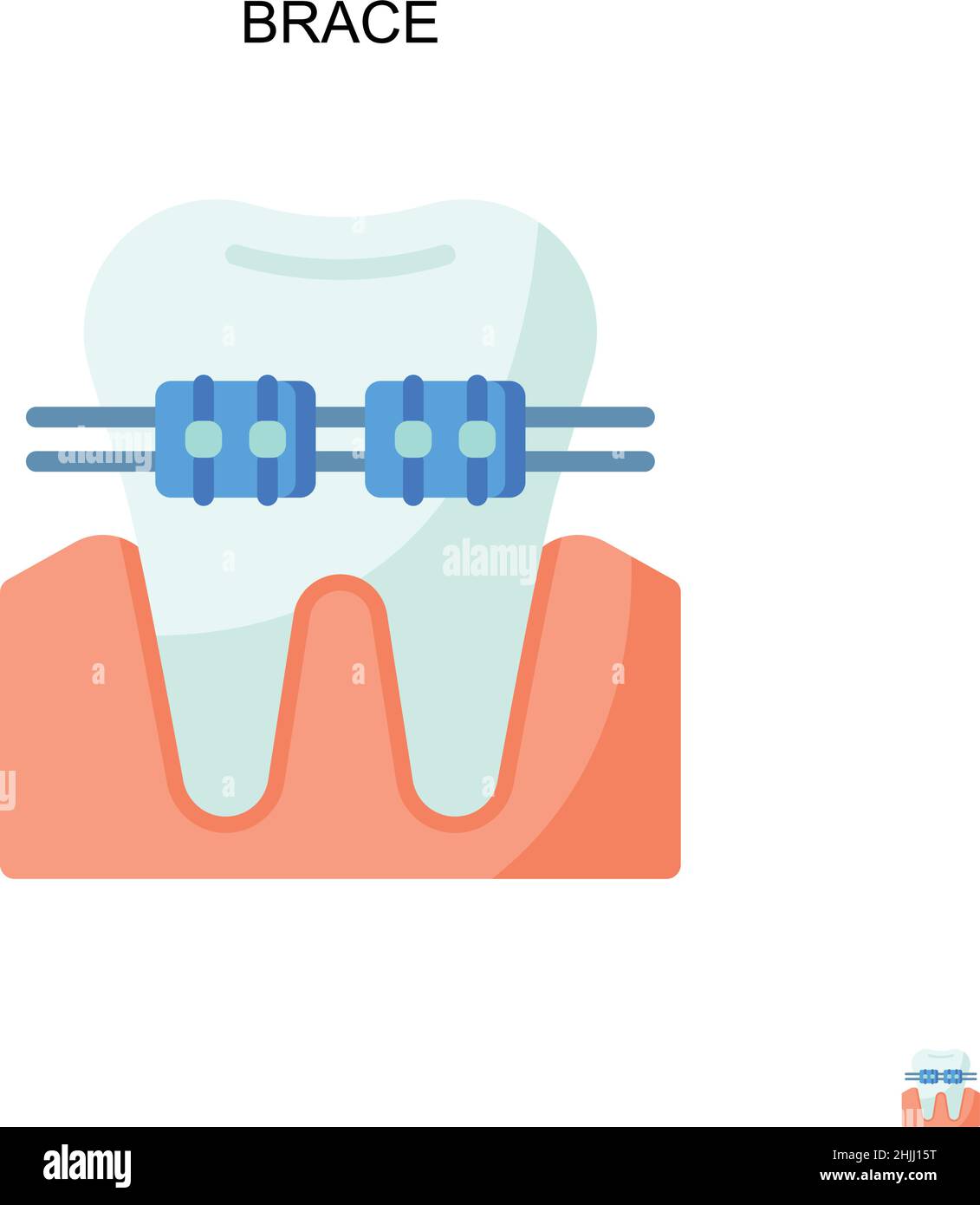 Brace Simple vector icon. Illustration symbol design template for web ...