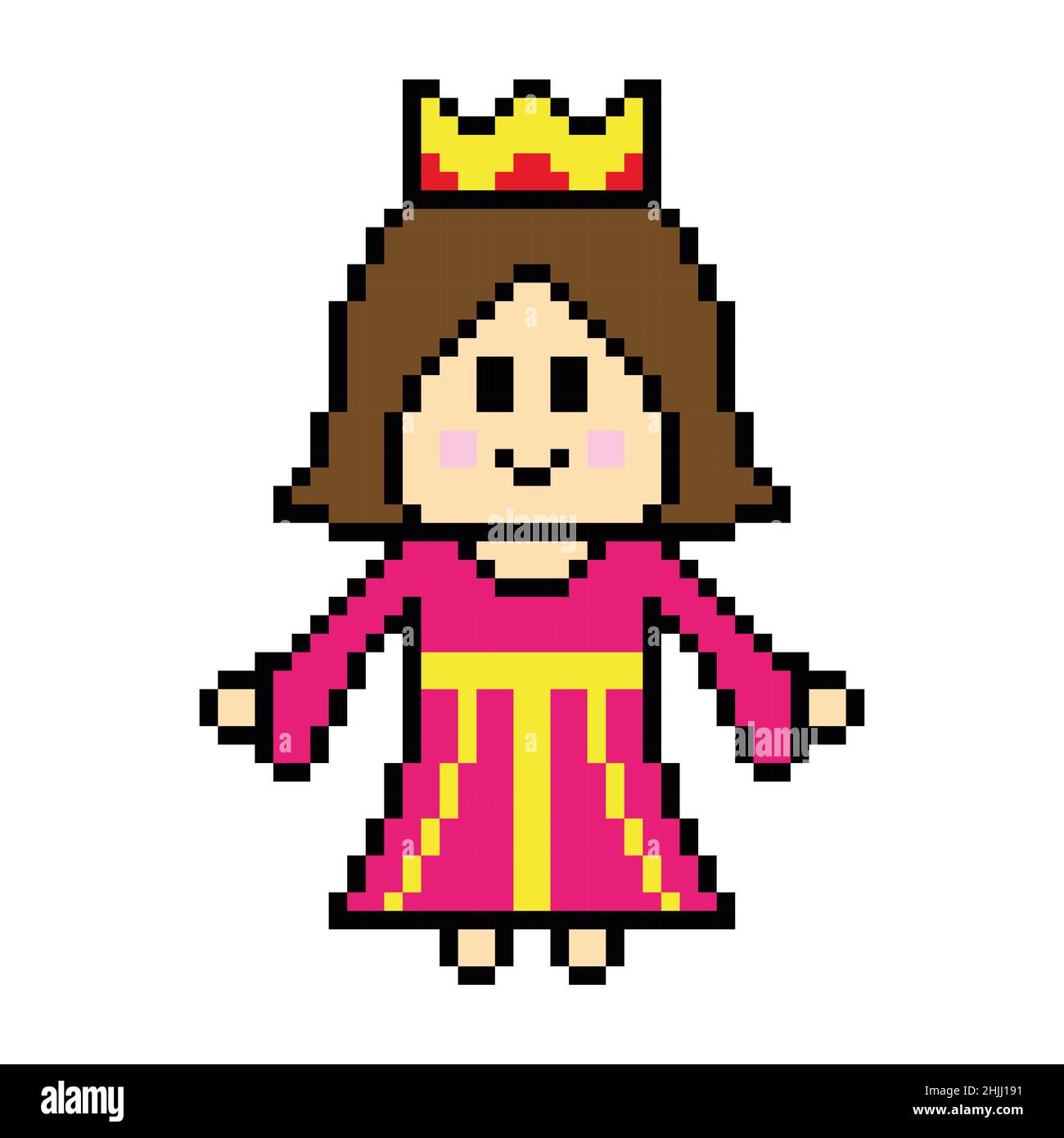 Woman pixel art game character hi-res stock photography and images - Alamy