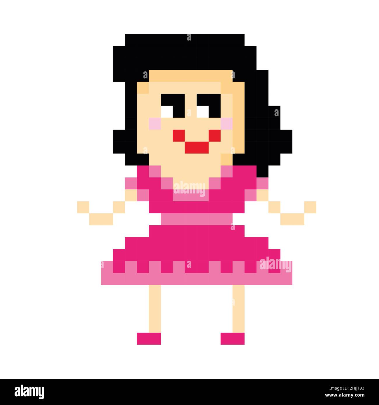 Woman pixel art game character hi-res stock photography and images - Alamy