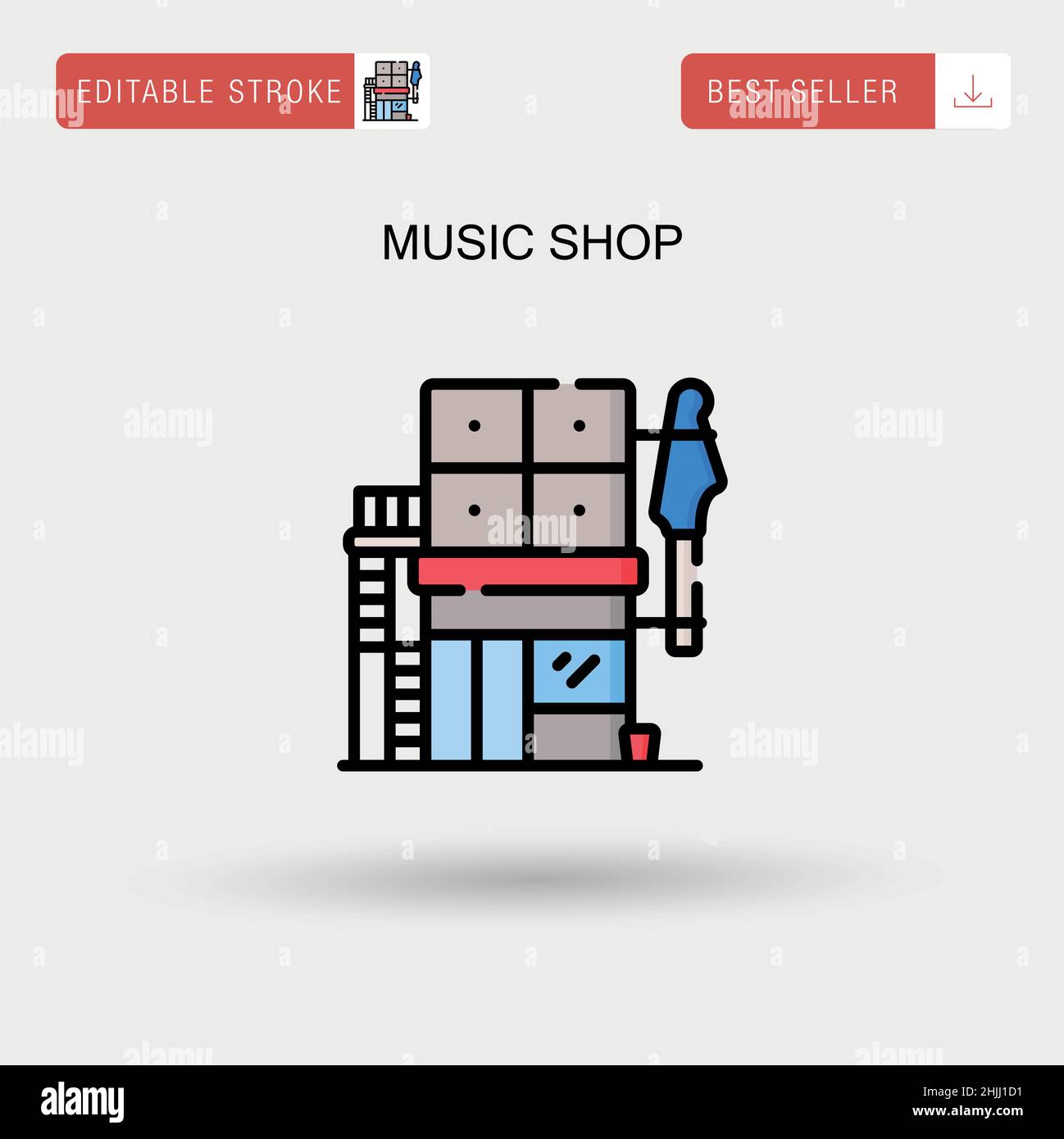 Music shop business retail Stock Vector Images - Alamy