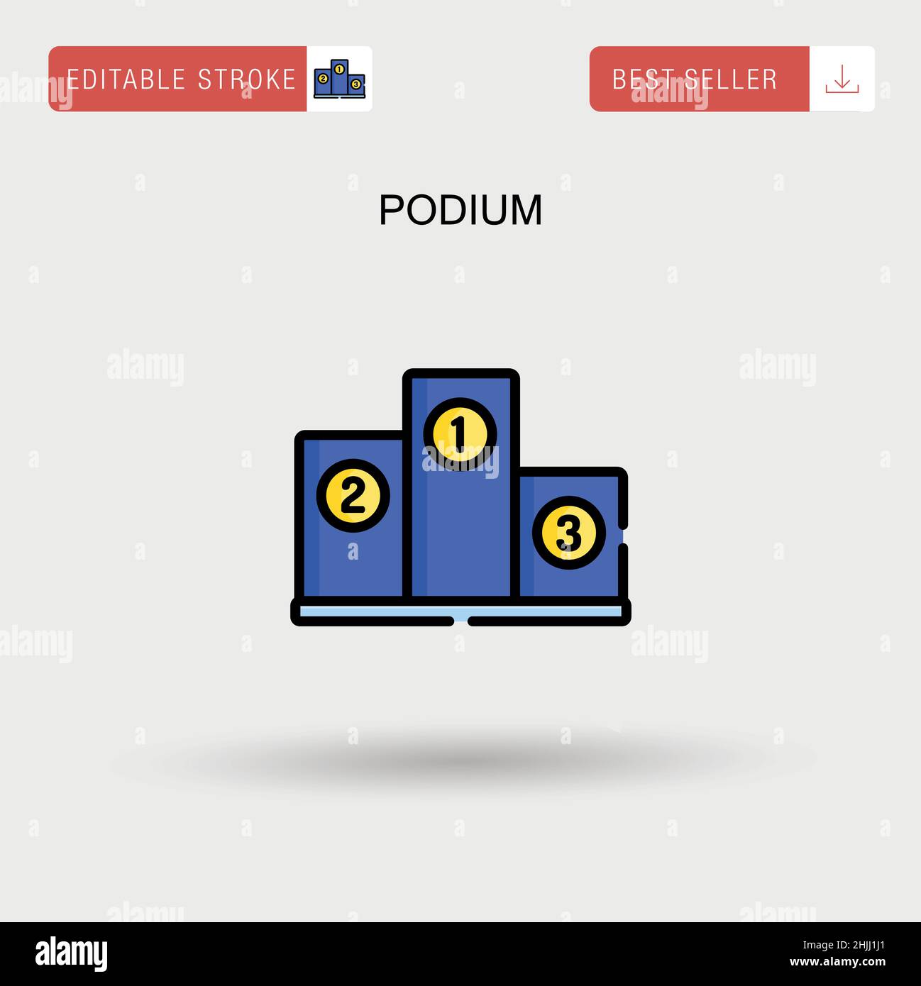 Podium Simple vector icon Stock Vector Image & Art - Alamy