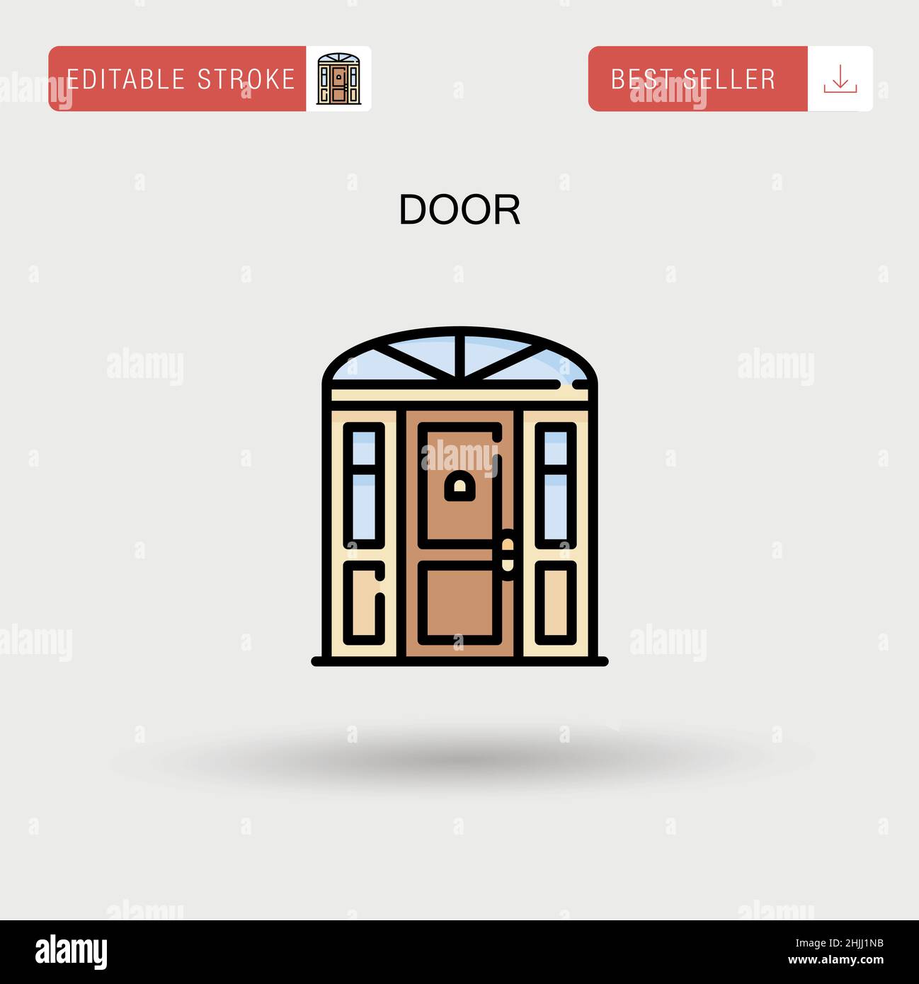 Door Simple vector icon Stock Vector Image & Art - Alamy