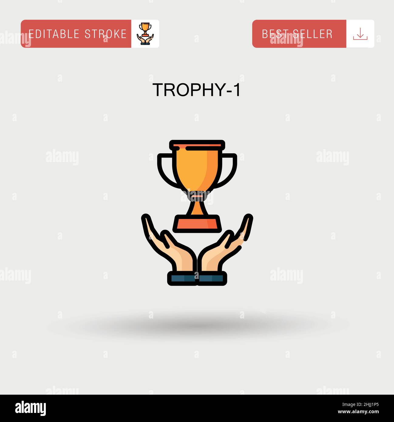 Competition trophy icon outline Stock Vector Images - Alamy
