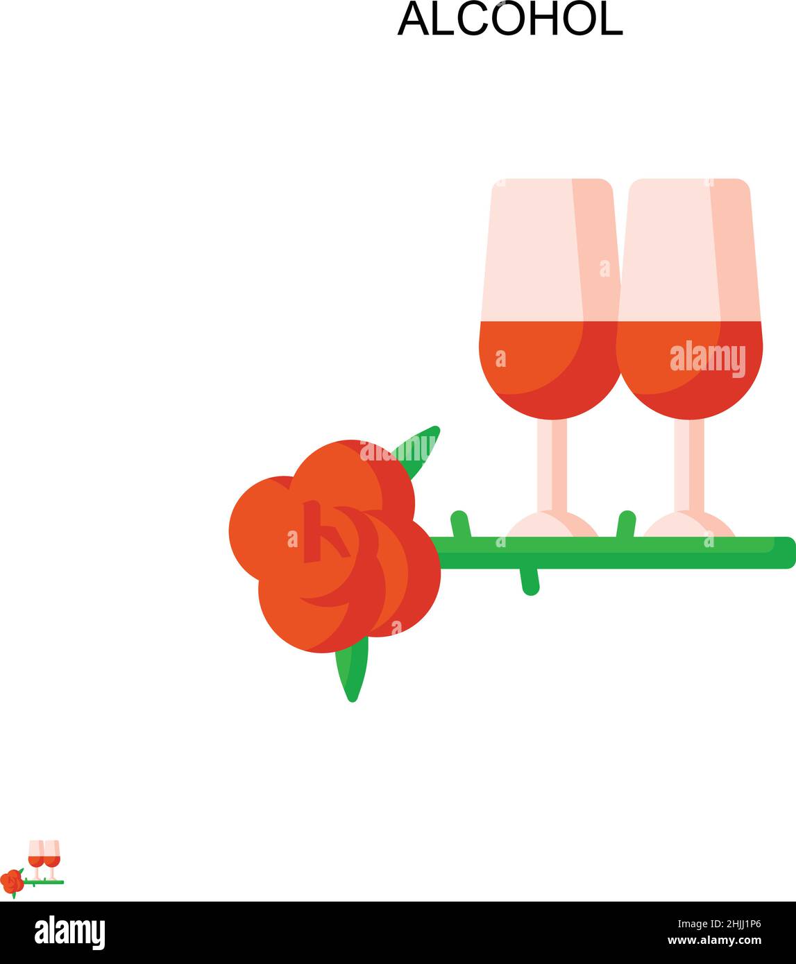 Alcohol Simple vector icon. Illustration symbol design template for web ...