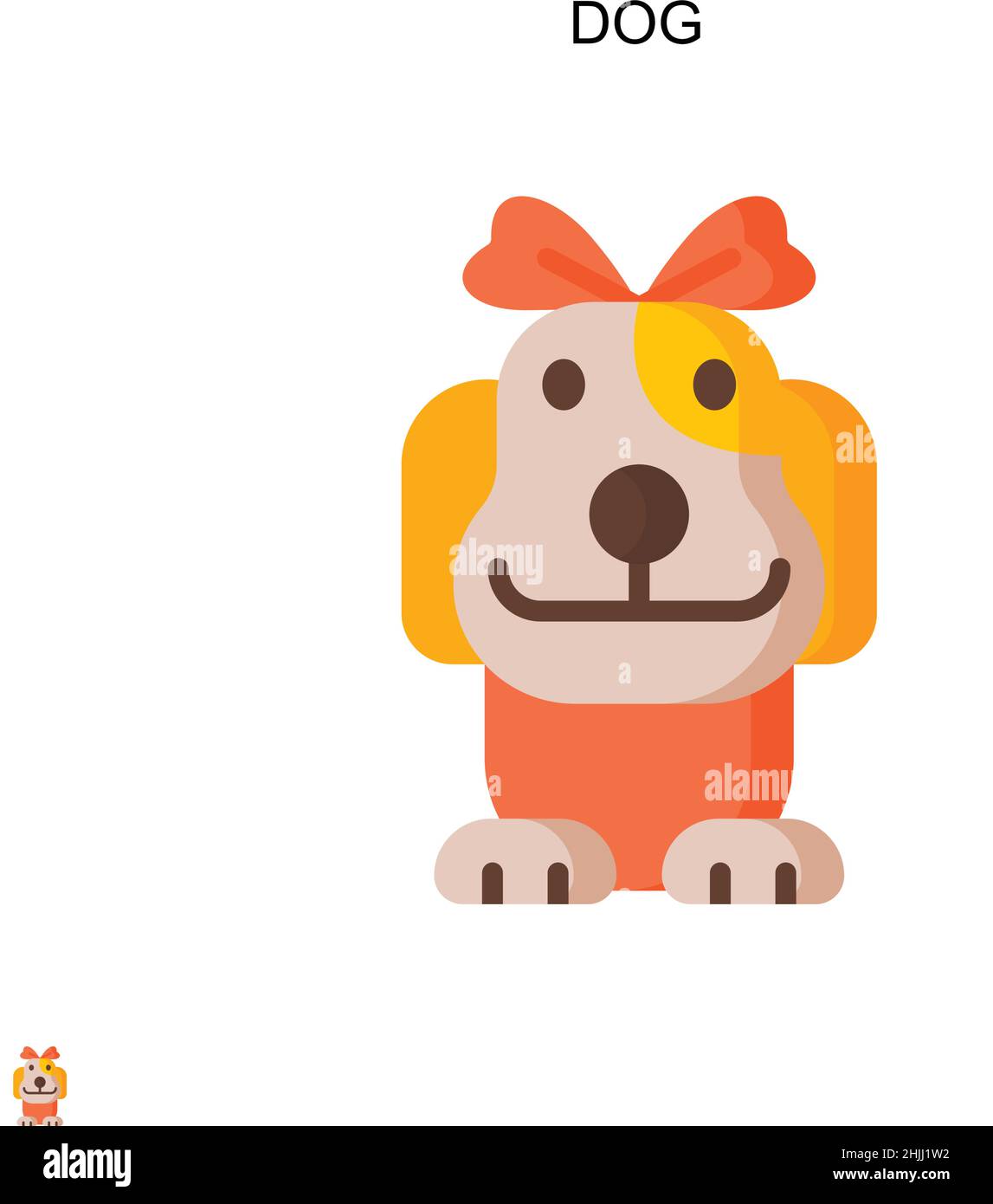Dog Simple vector icon. Illustration symbol design template for web ...