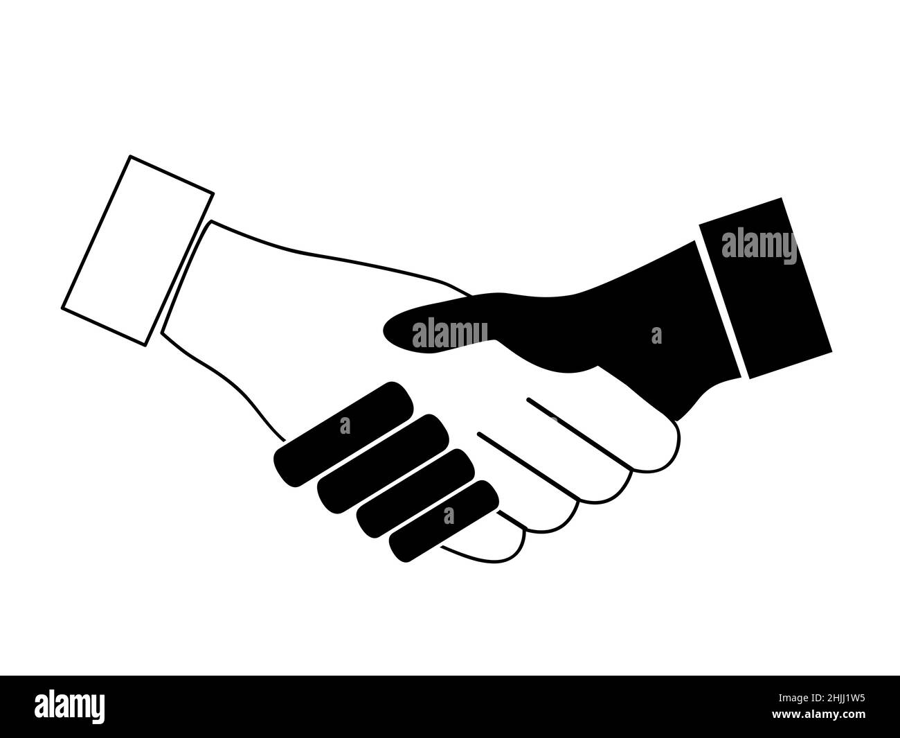 Handshake vector icon - business concept Stock Vector Image & Art - Alamy
