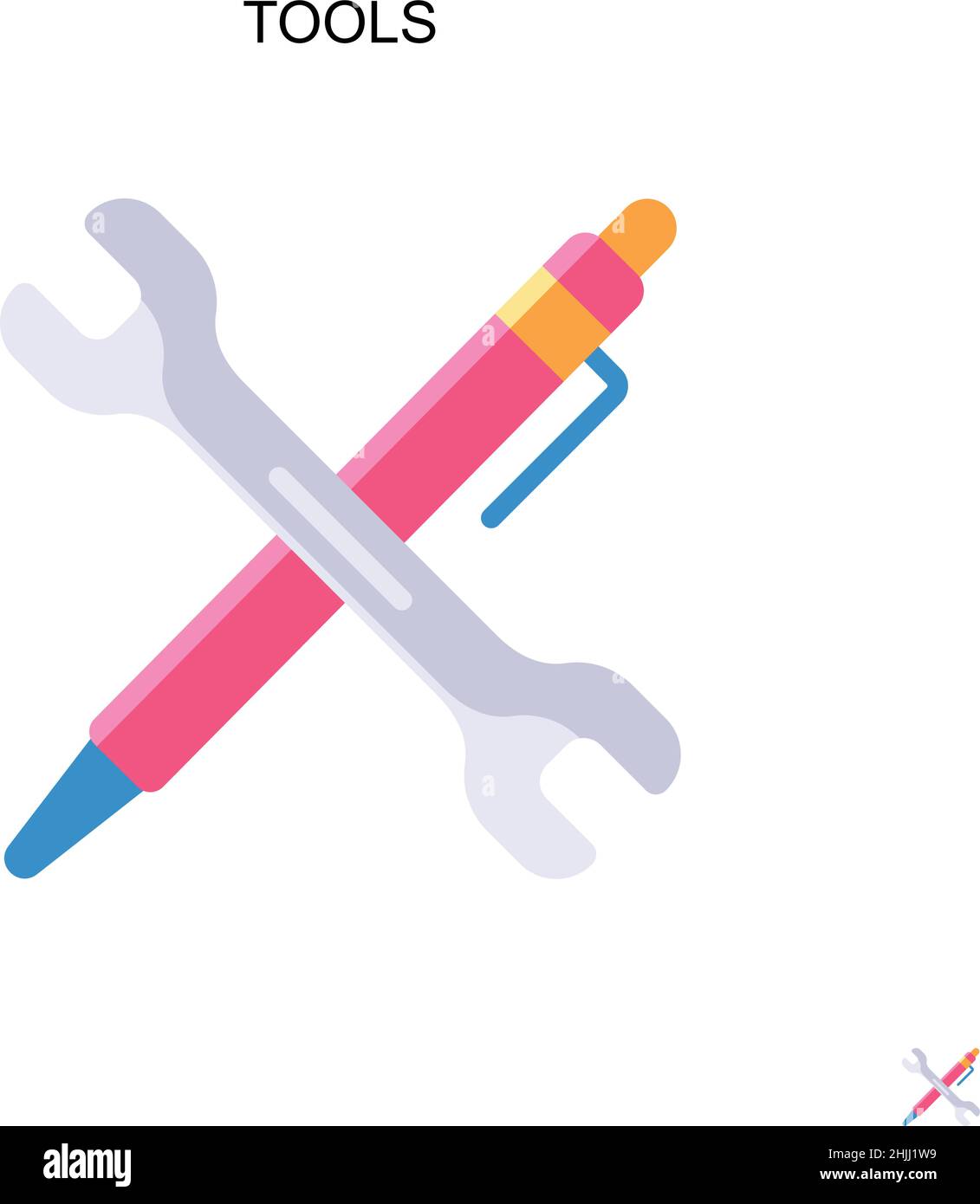 Tools Simple vector icon. Illustration symbol design template for web ...